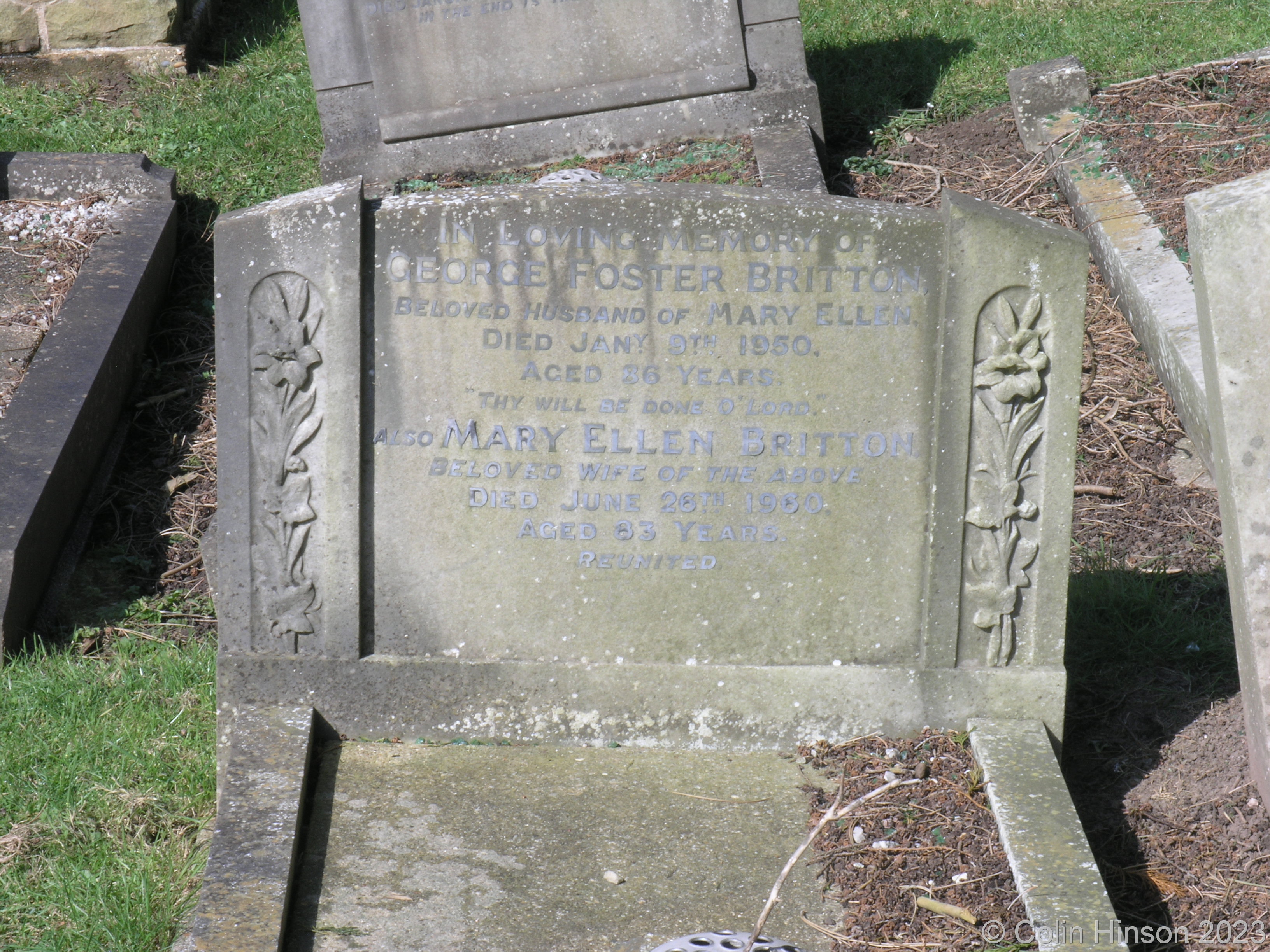 GENUKI: Anlaby Cemetery gravestones, Yorkshire (East Riding)