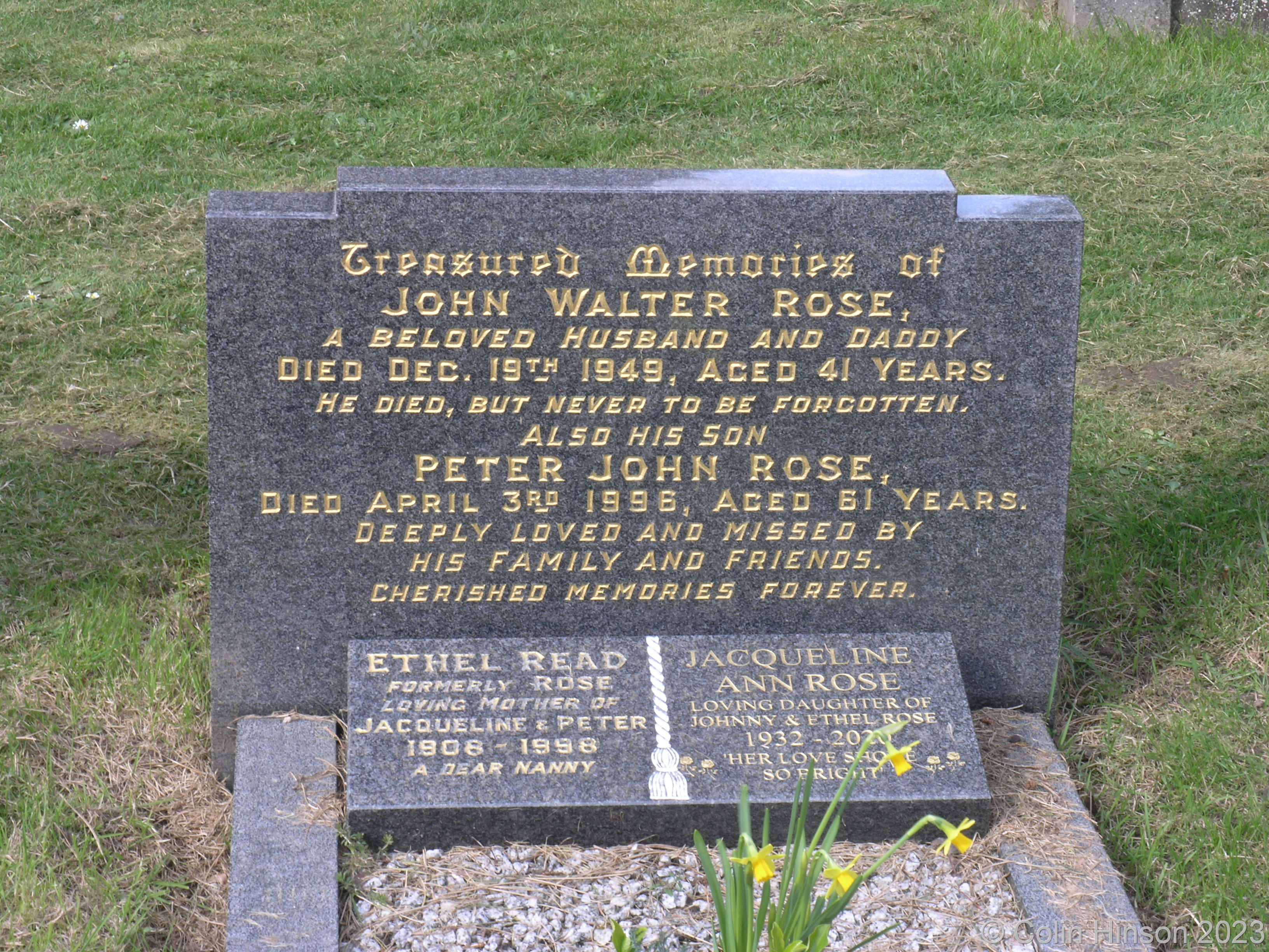 GENUKI: Anlaby Cemetery gravestones, Yorkshire (East Riding)