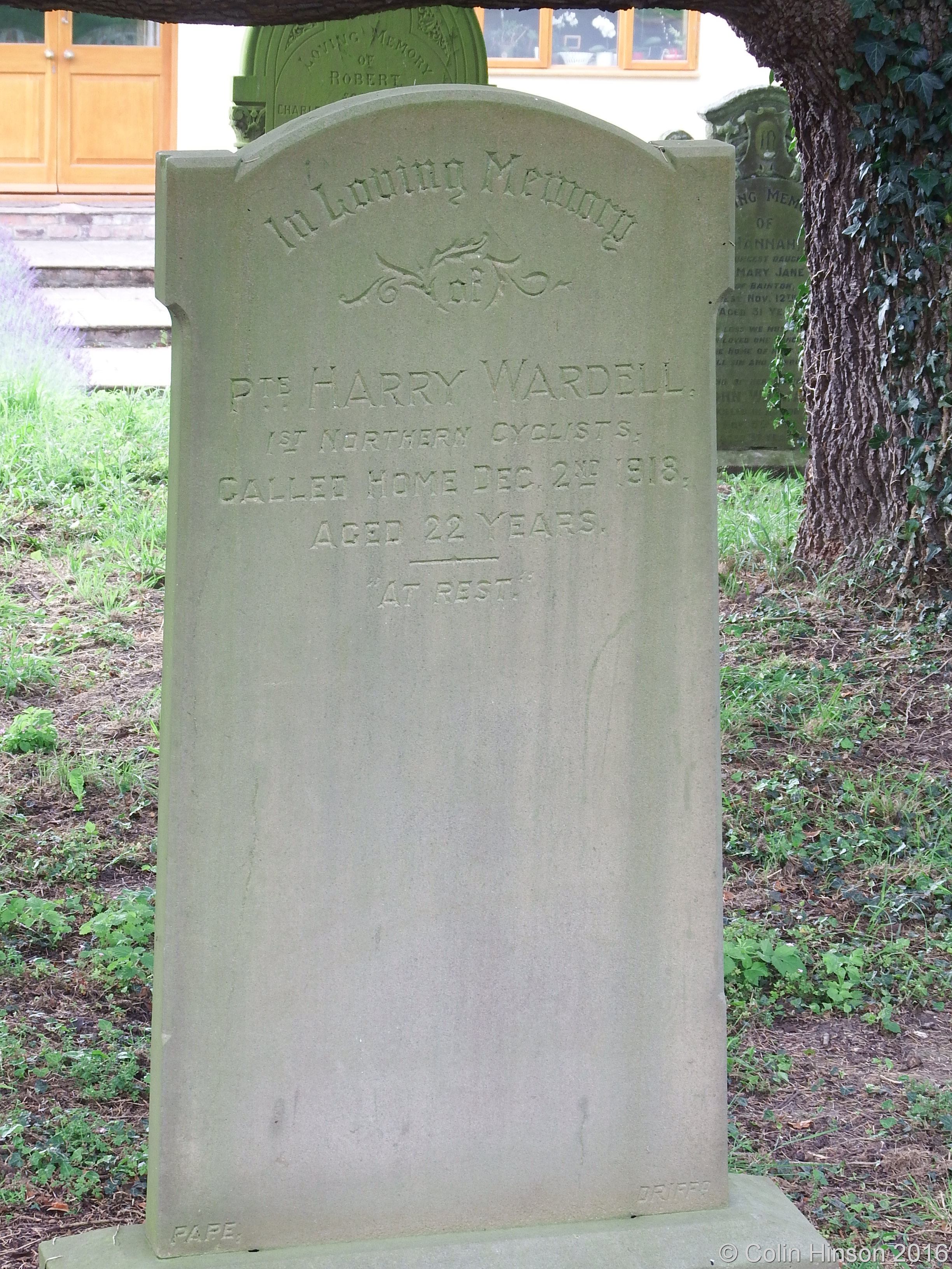 GENUKI: Bainton Churchyard gravestones etc., Yorkshire (East Riding)