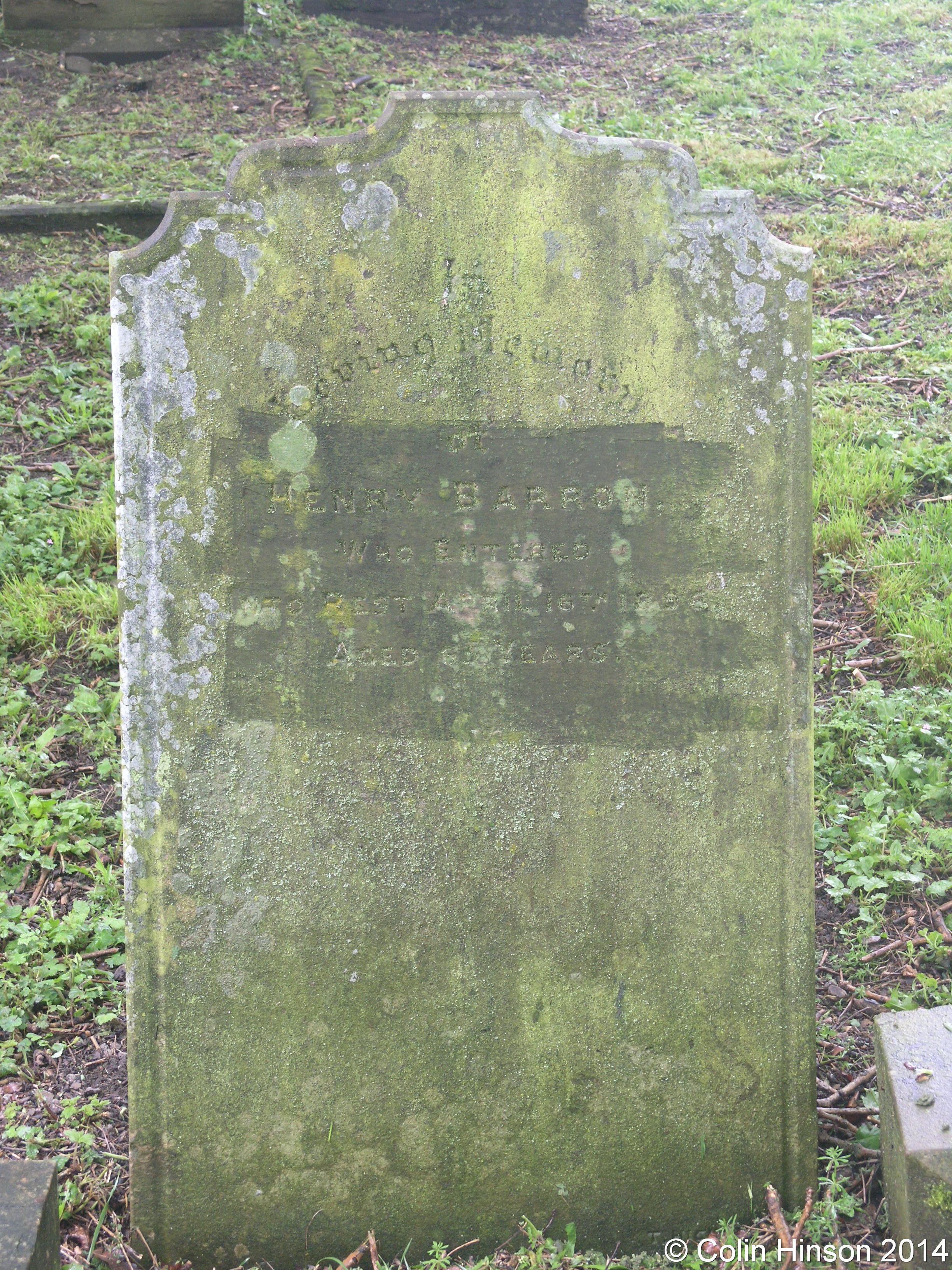 GENUKI: Beeford Churchyard gravestones etc., Yorkshire (East Riding)