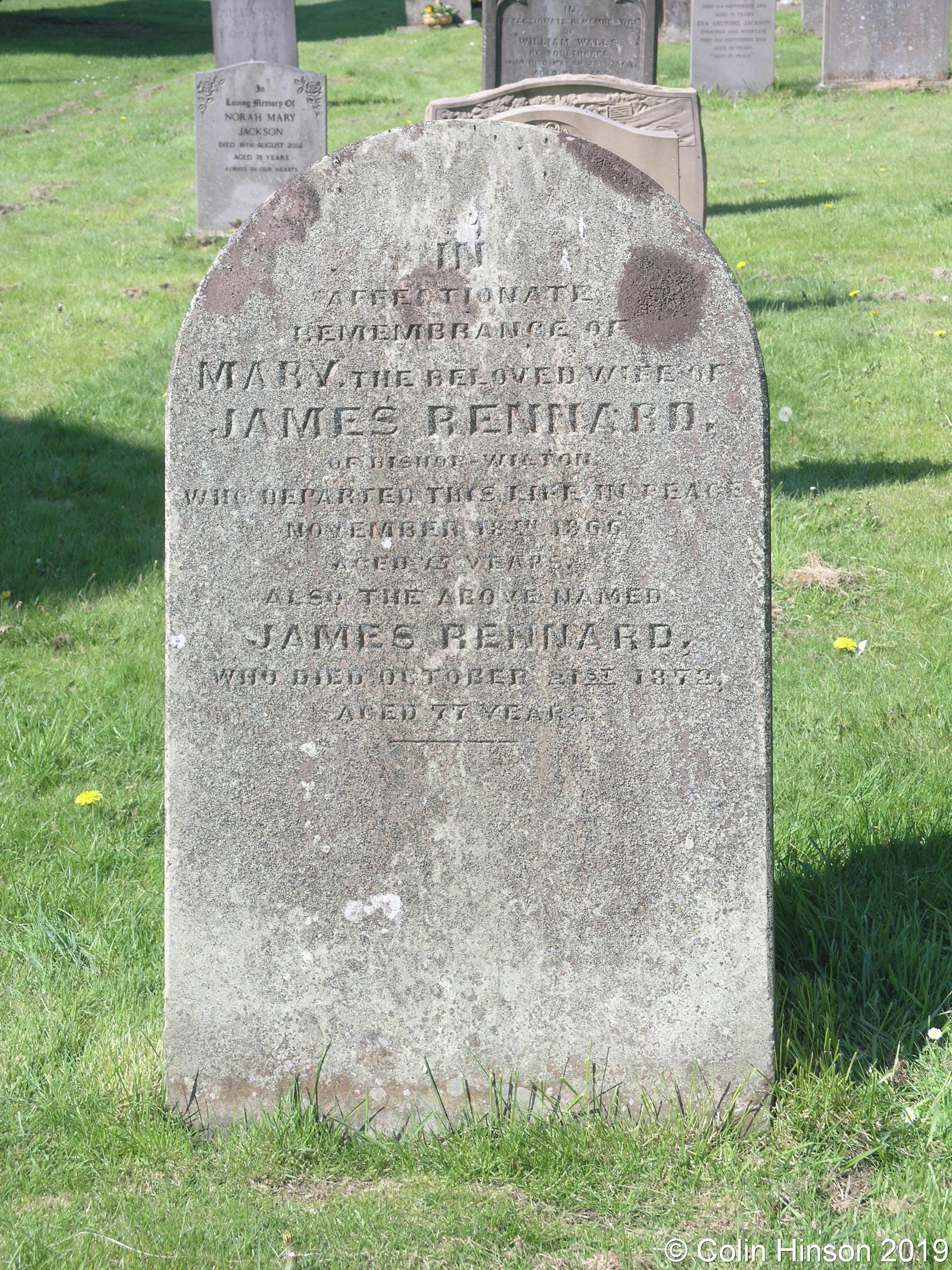 GENUKI: Bishop Wilton Churchyard gravestones etc., Yorkshire (East Riding)