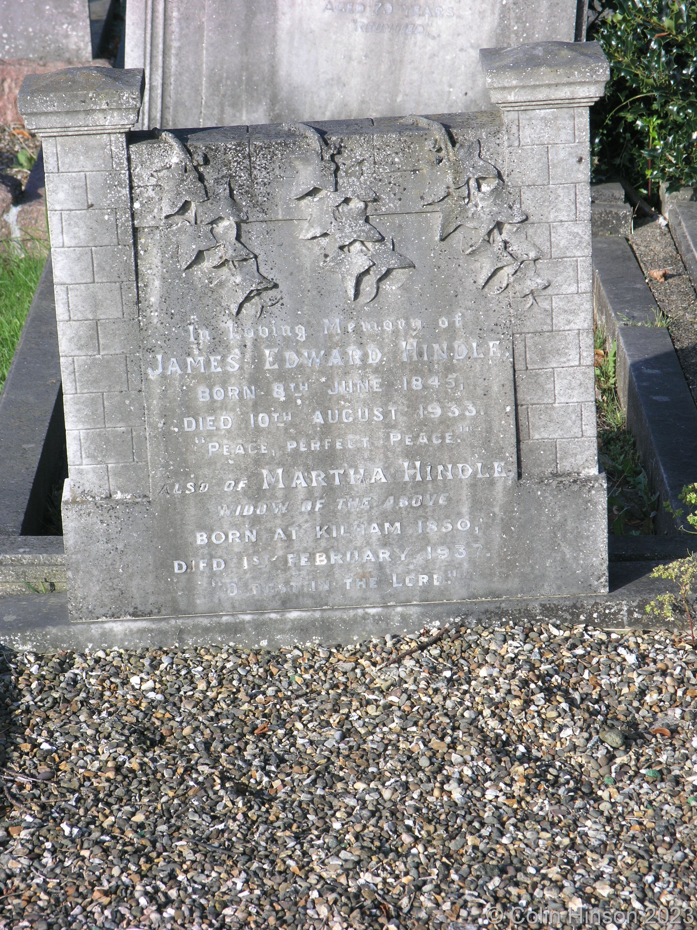 GENUKI: Bridlington Cemetery gravestones etc., Yorkshire (East Riding)