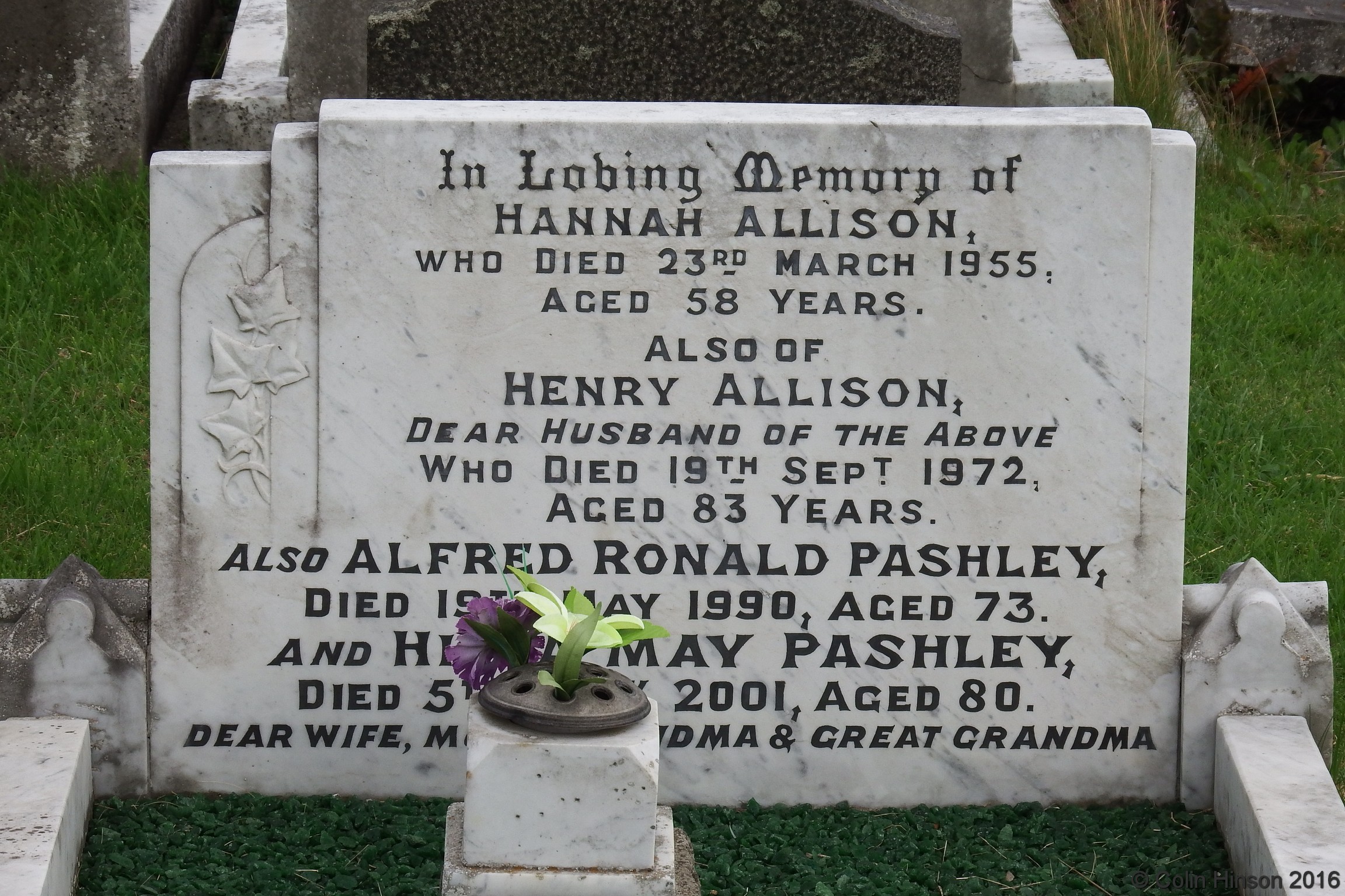 GENUKI: Bridlington Cemetery gravestones etc., Yorkshire (East Riding)