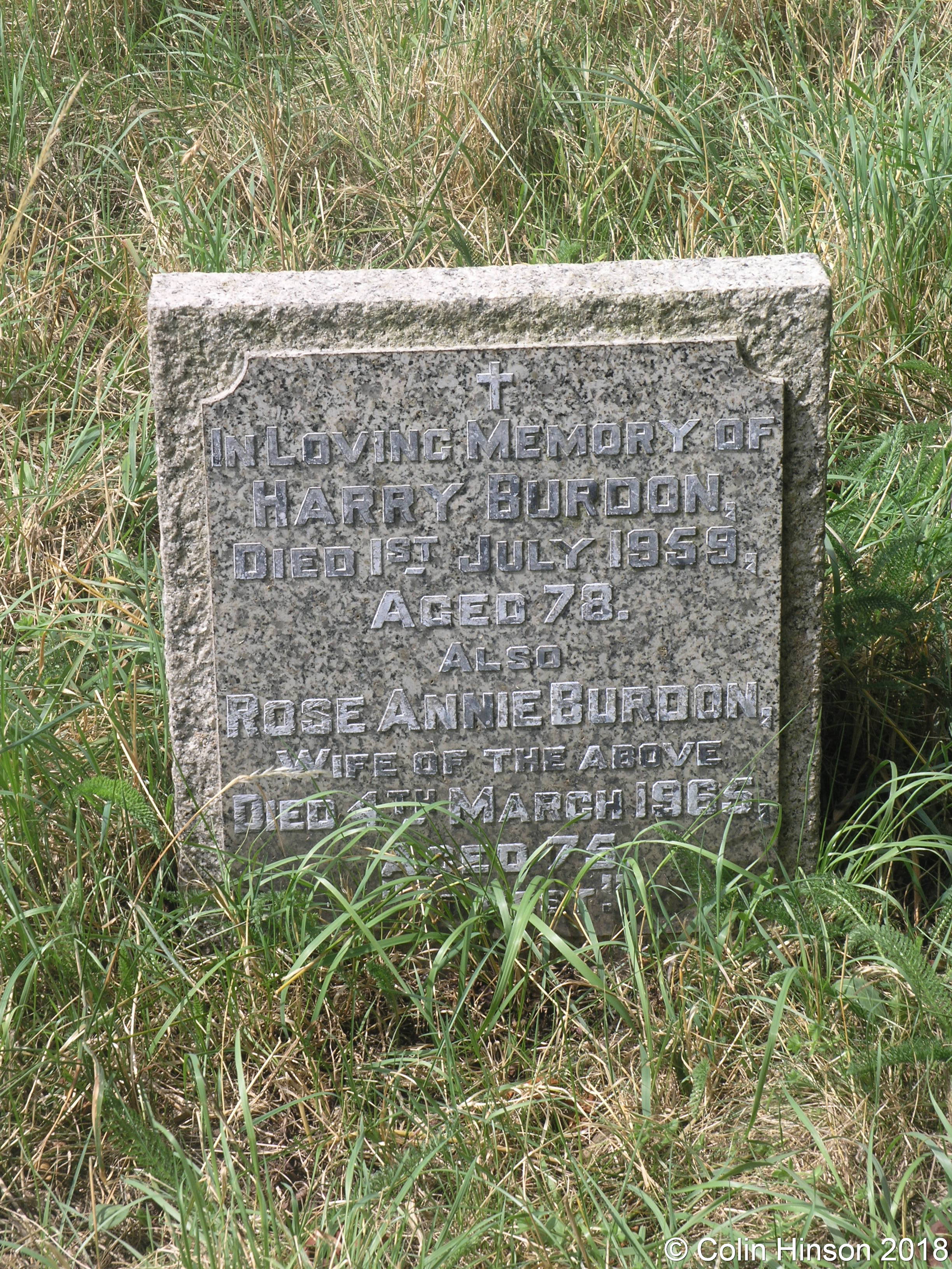 GENUKI: Burythorpe Churchyard gravestones etc., Yorkshire (East Riding)