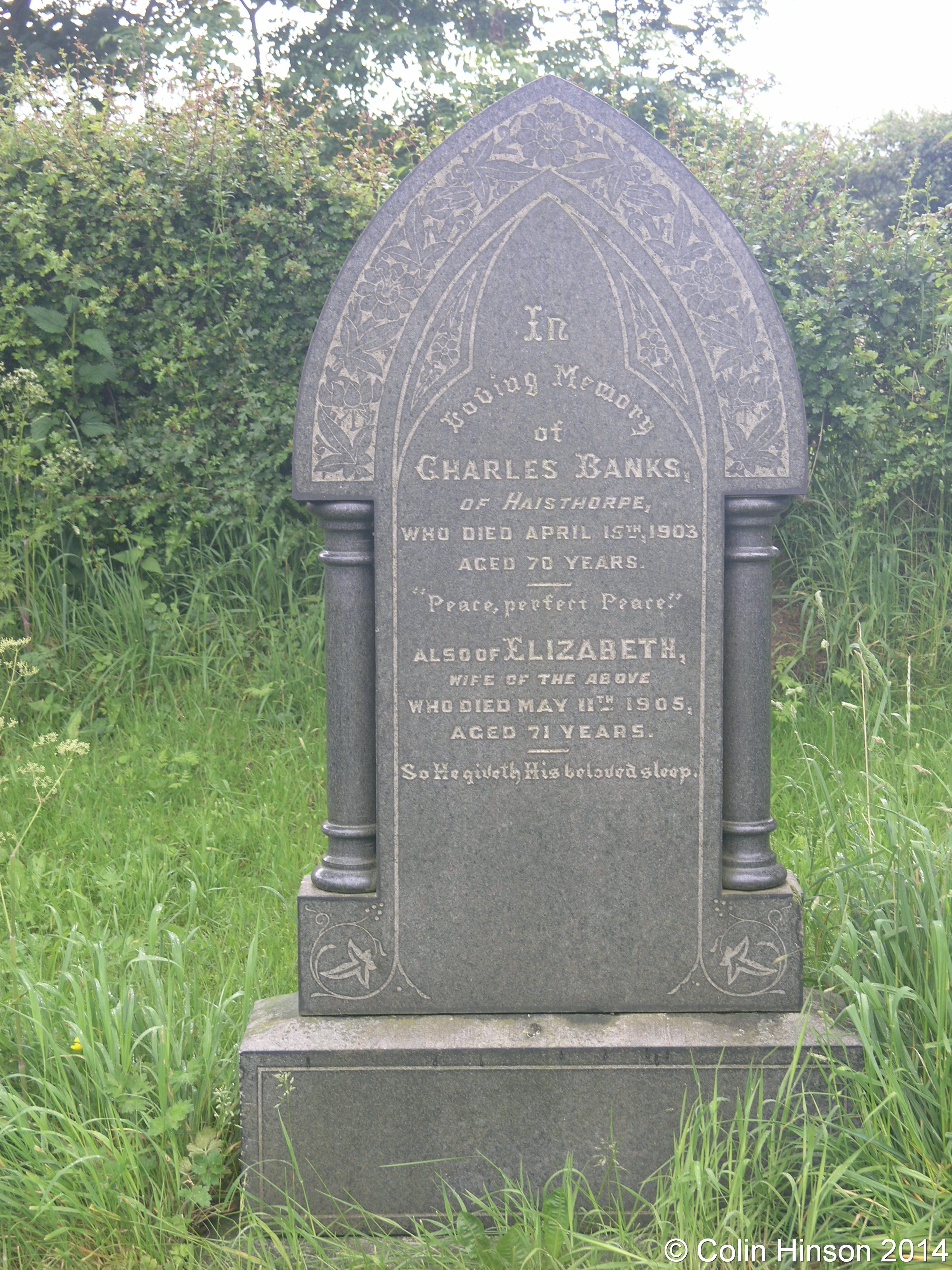 GENUKI: Carnaby Churchyard gravestones etc., Yorkshire (East Riding)