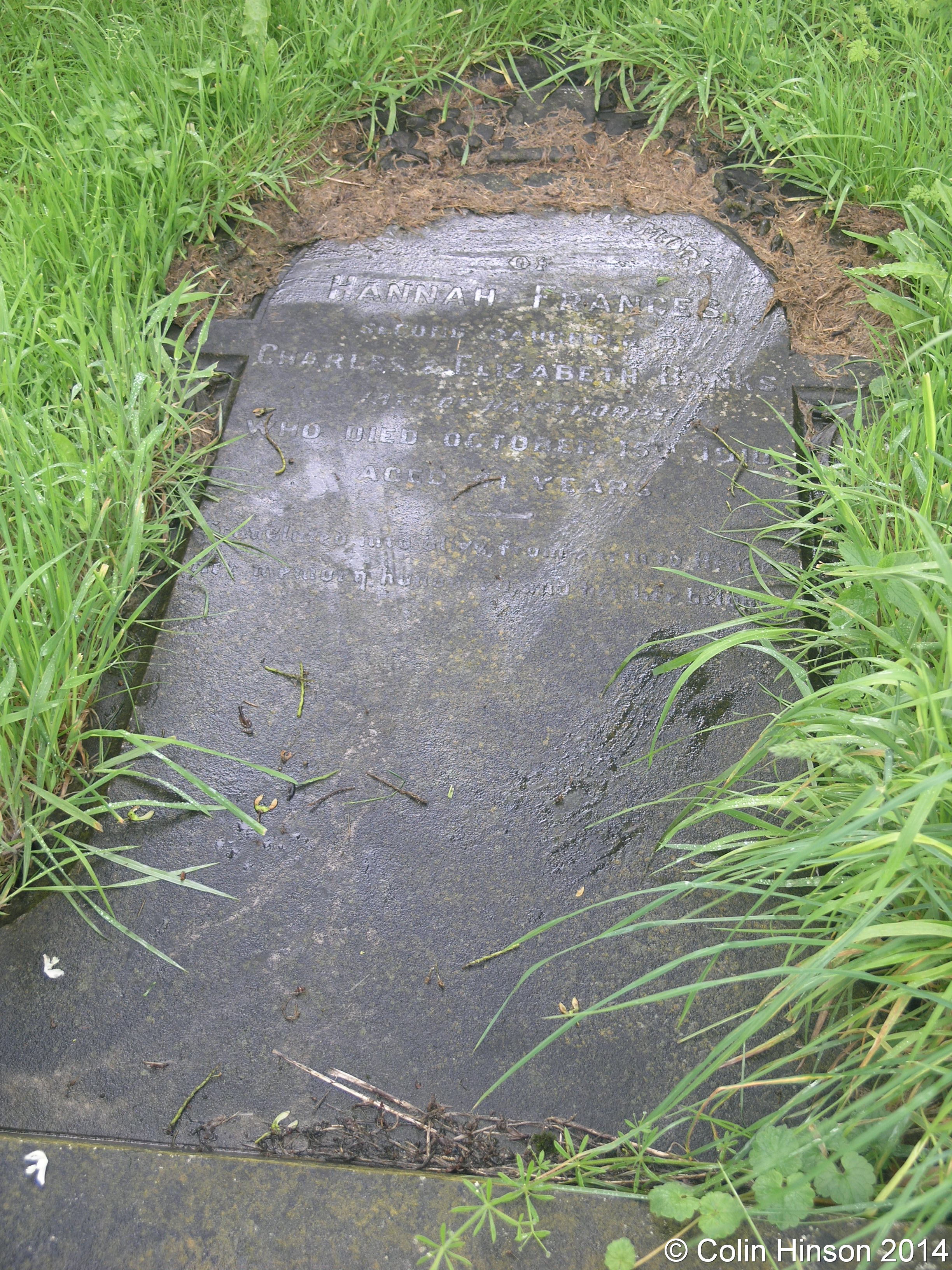 GENUKI: Carnaby Churchyard gravestones etc., Yorkshire (East Riding)
