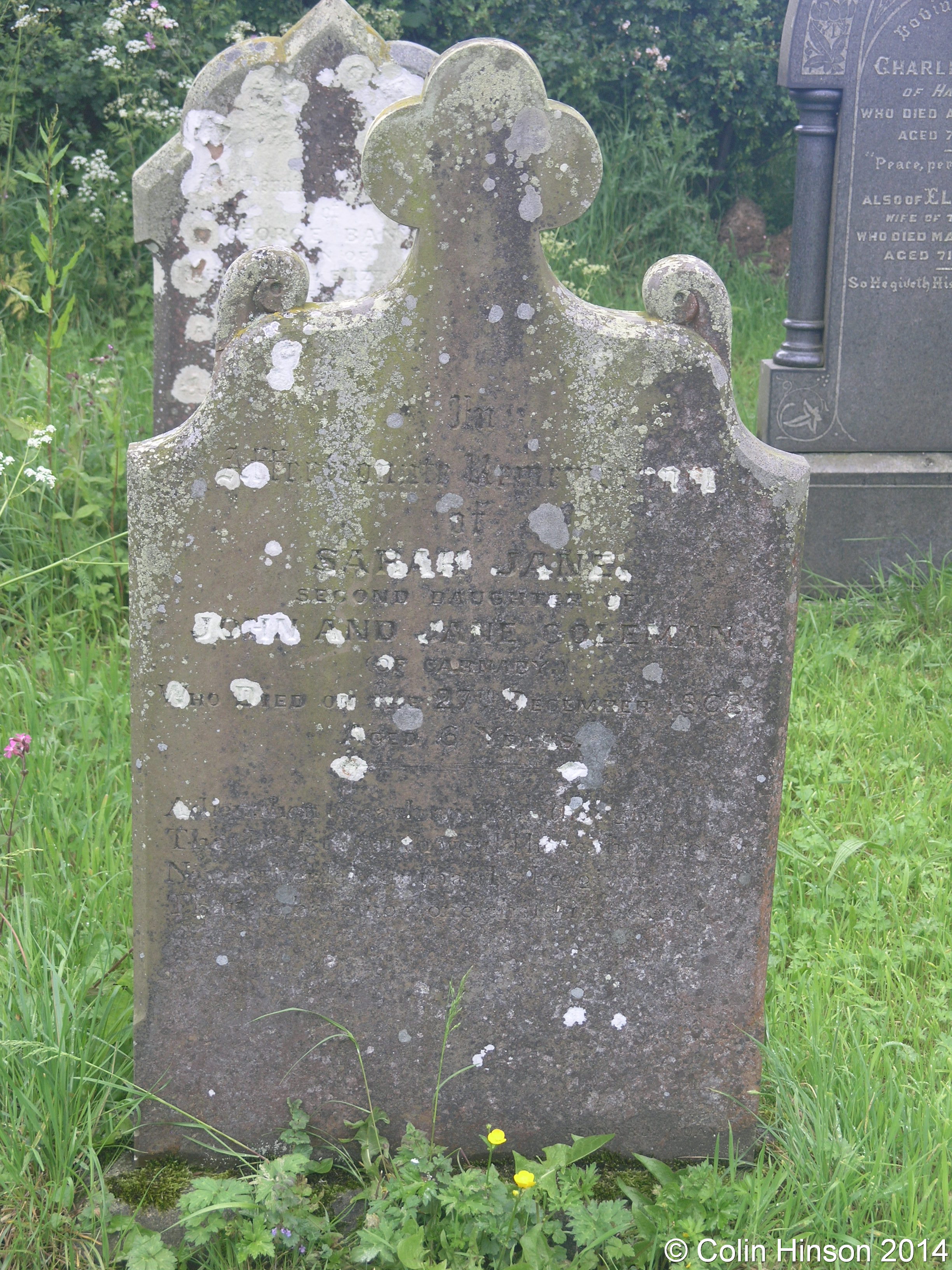 GENUKI: Carnaby Churchyard gravestones etc., Yorkshire (East Riding)