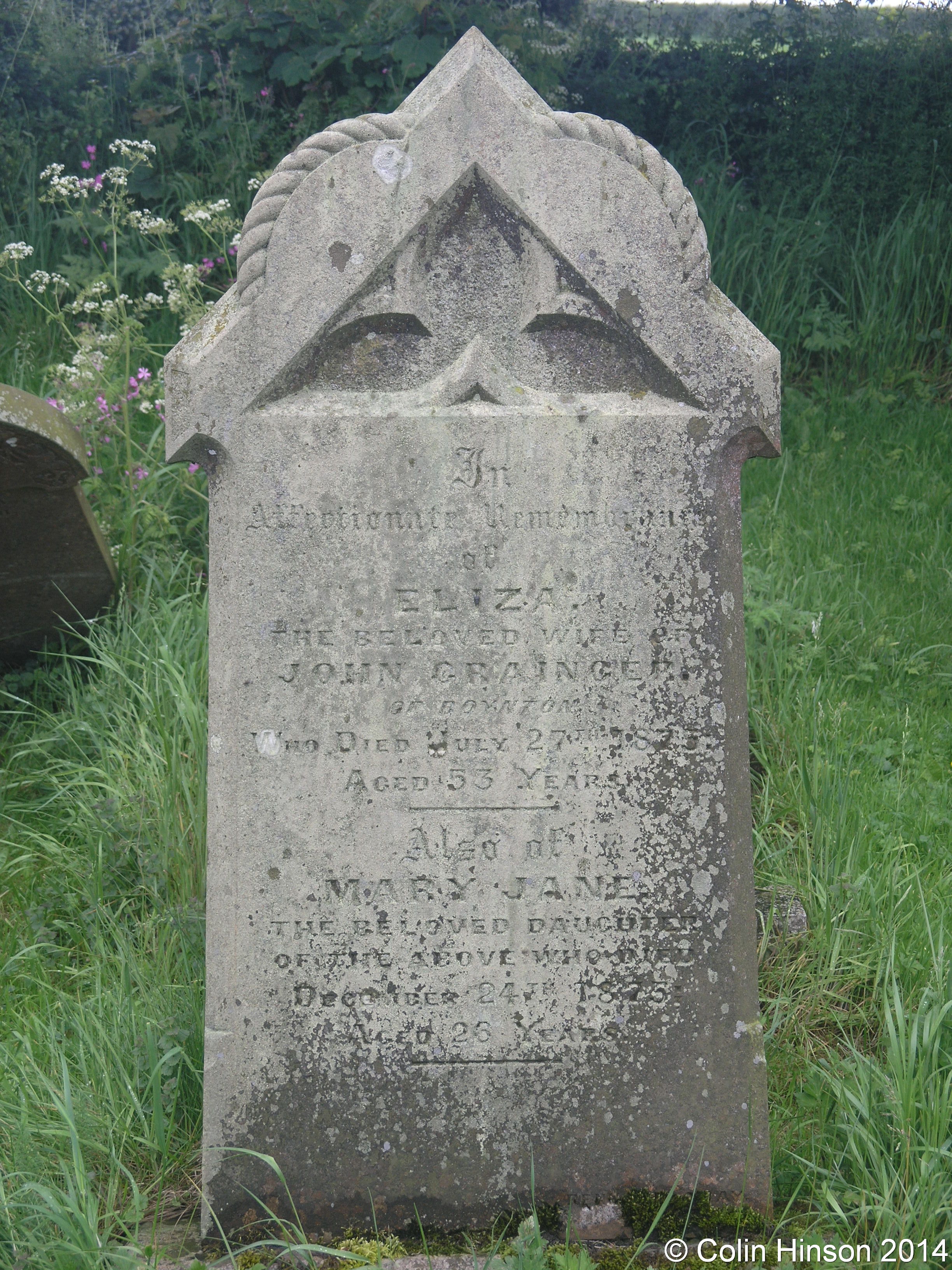 GENUKI: Carnaby Churchyard gravestones etc., Yorkshire (East Riding)