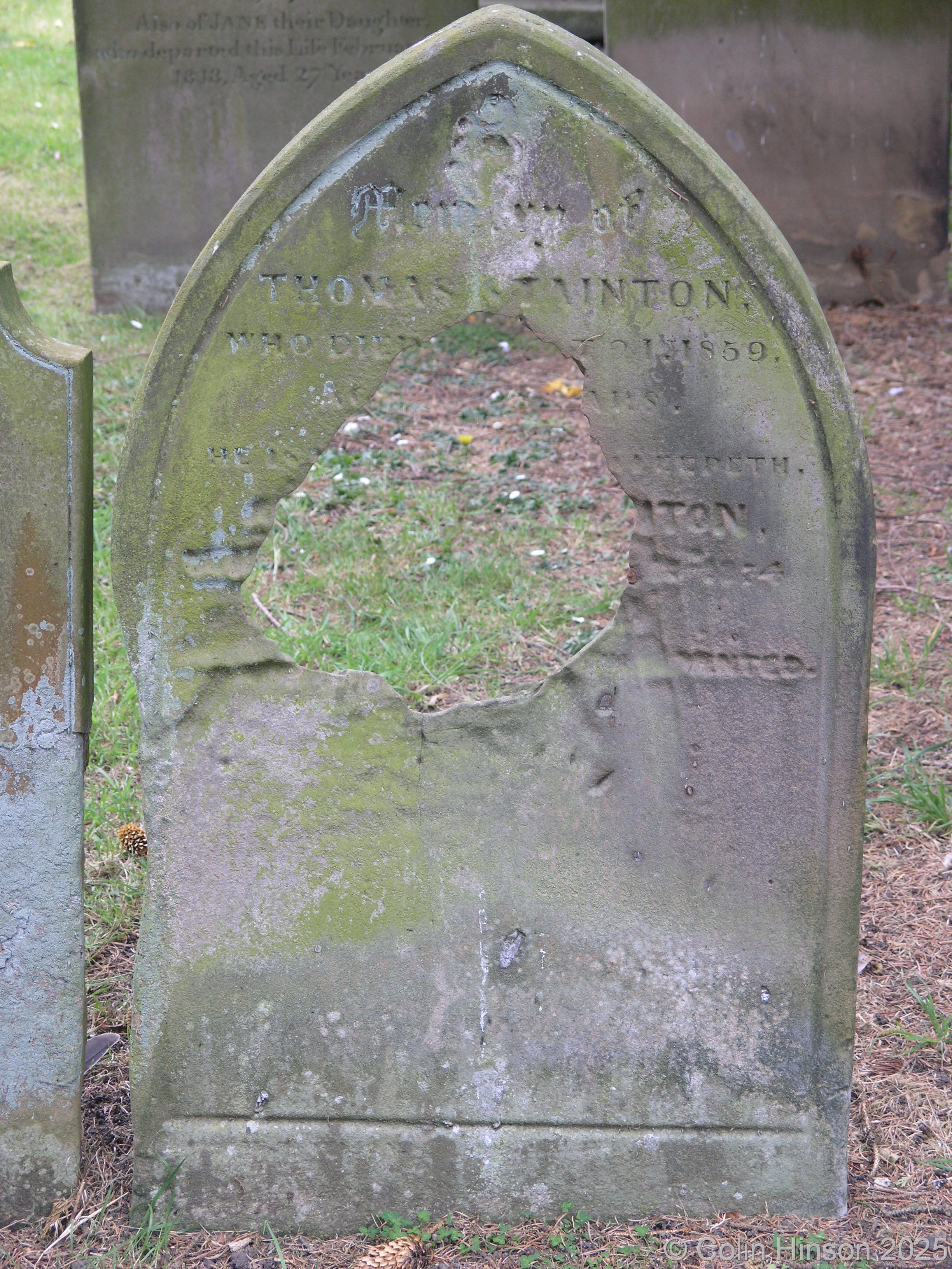 GENUKI: Cottingham Graveyard gravestones etc., Yorkshire (East Riding)