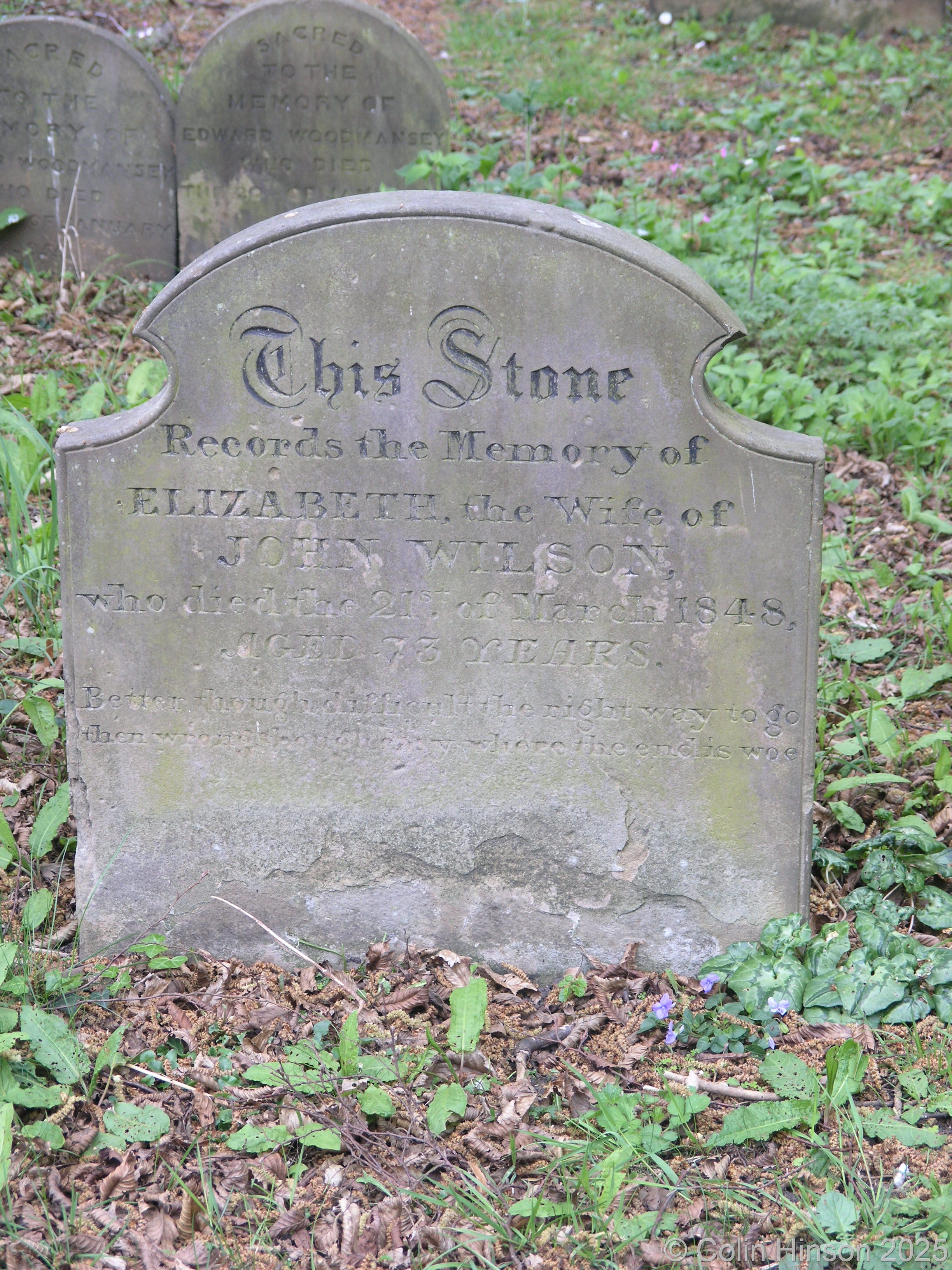 GENUKI: Cottingham Graveyard gravestones etc., Yorkshire (East Riding)