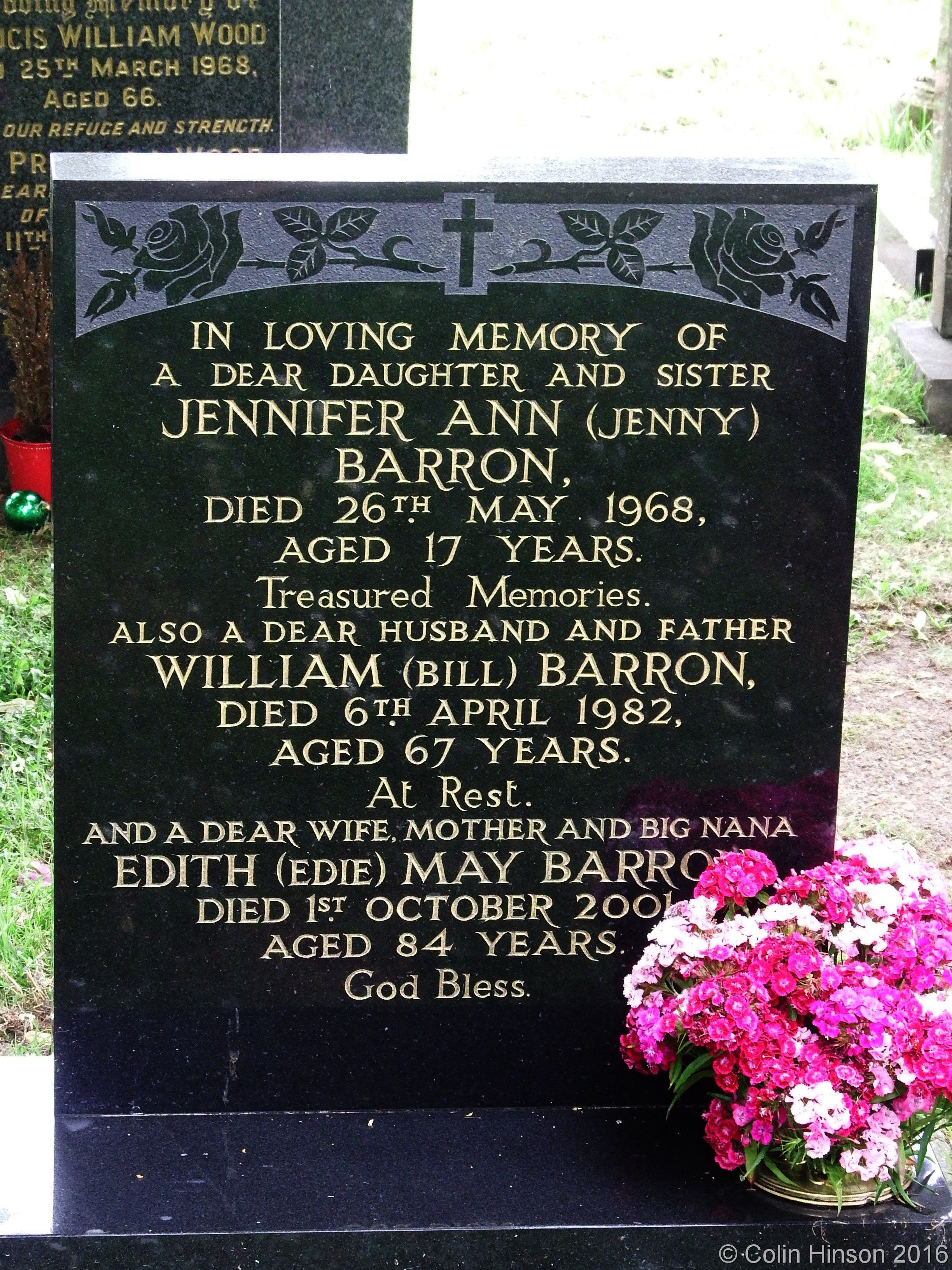 GENUKI: Driffield Cemetery gravestones etc., Yorkshire (East Riding)