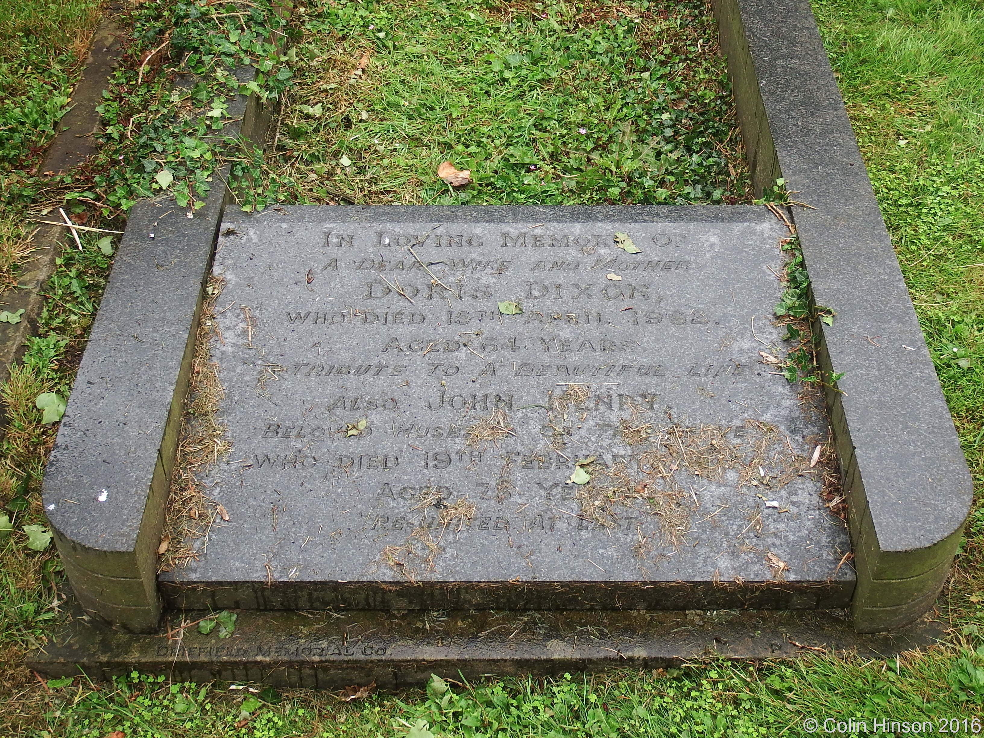 GENUKI: Driffield Cemetery gravestones etc., Yorkshire (East Riding)