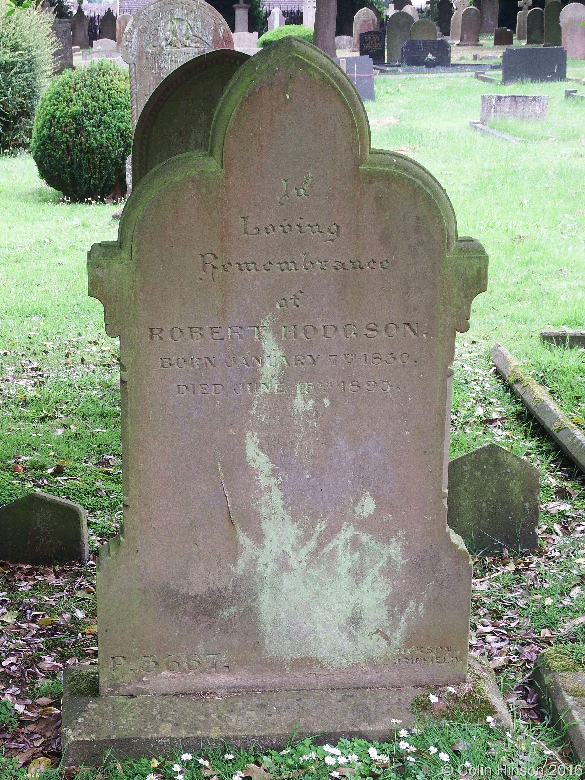 GENUKI: Driffield Cemetery gravestones etc., Yorkshire (East Riding)