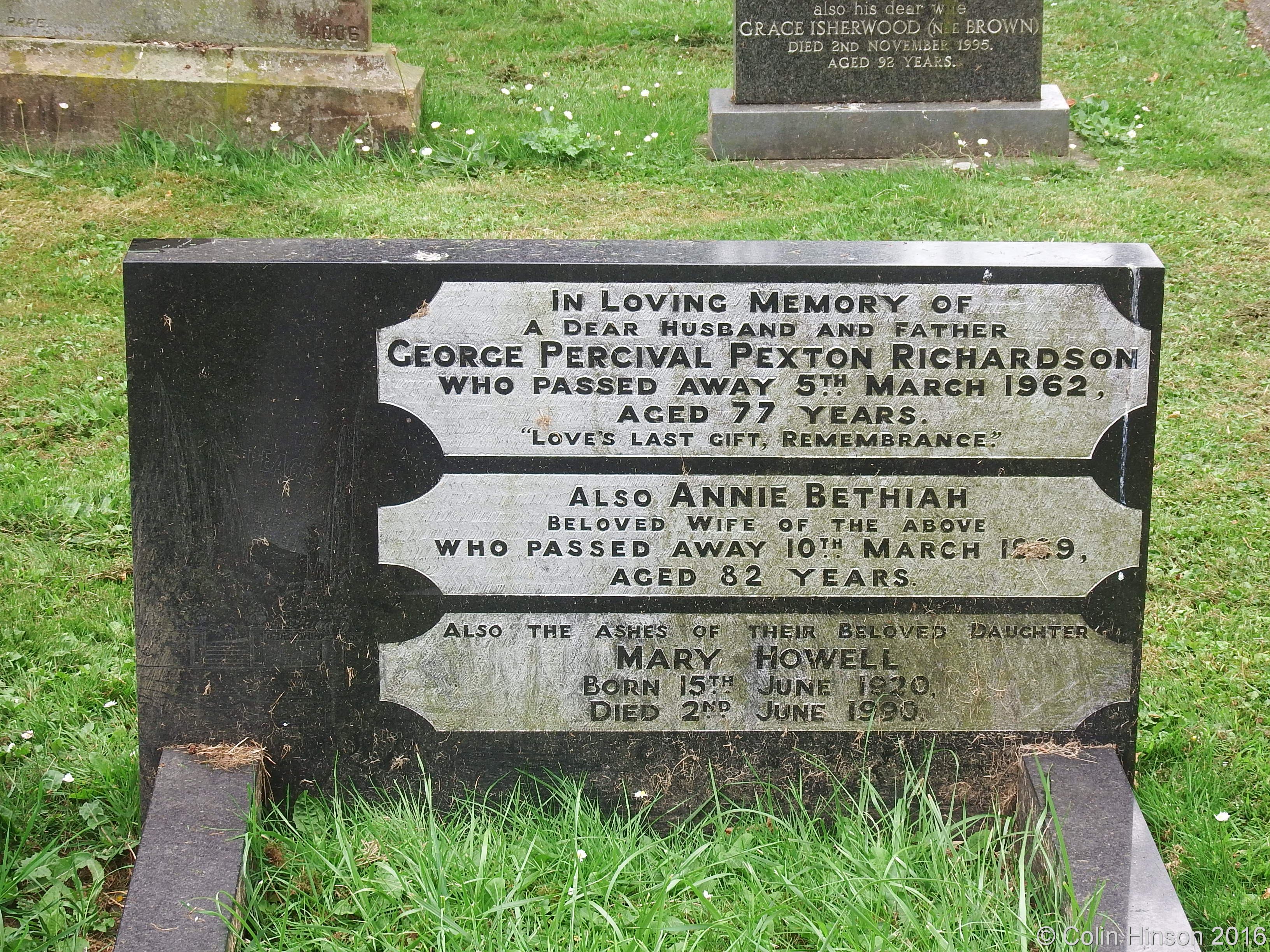 GENUKI: Driffield Cemetery gravestones etc., Yorkshire (East Riding)