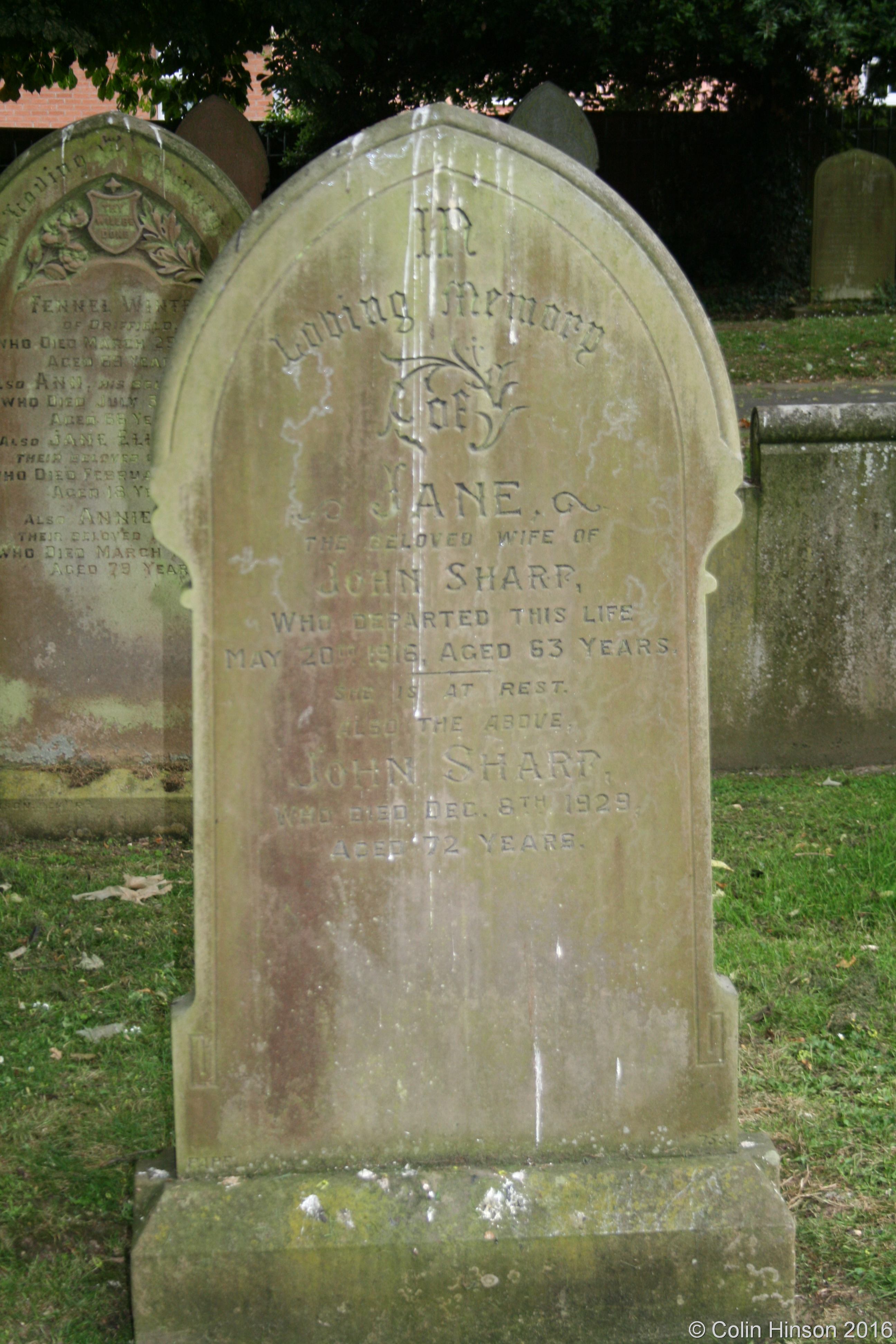 GENUKI: Driffield Cemetery gravestones etc., Yorkshire (East Riding)