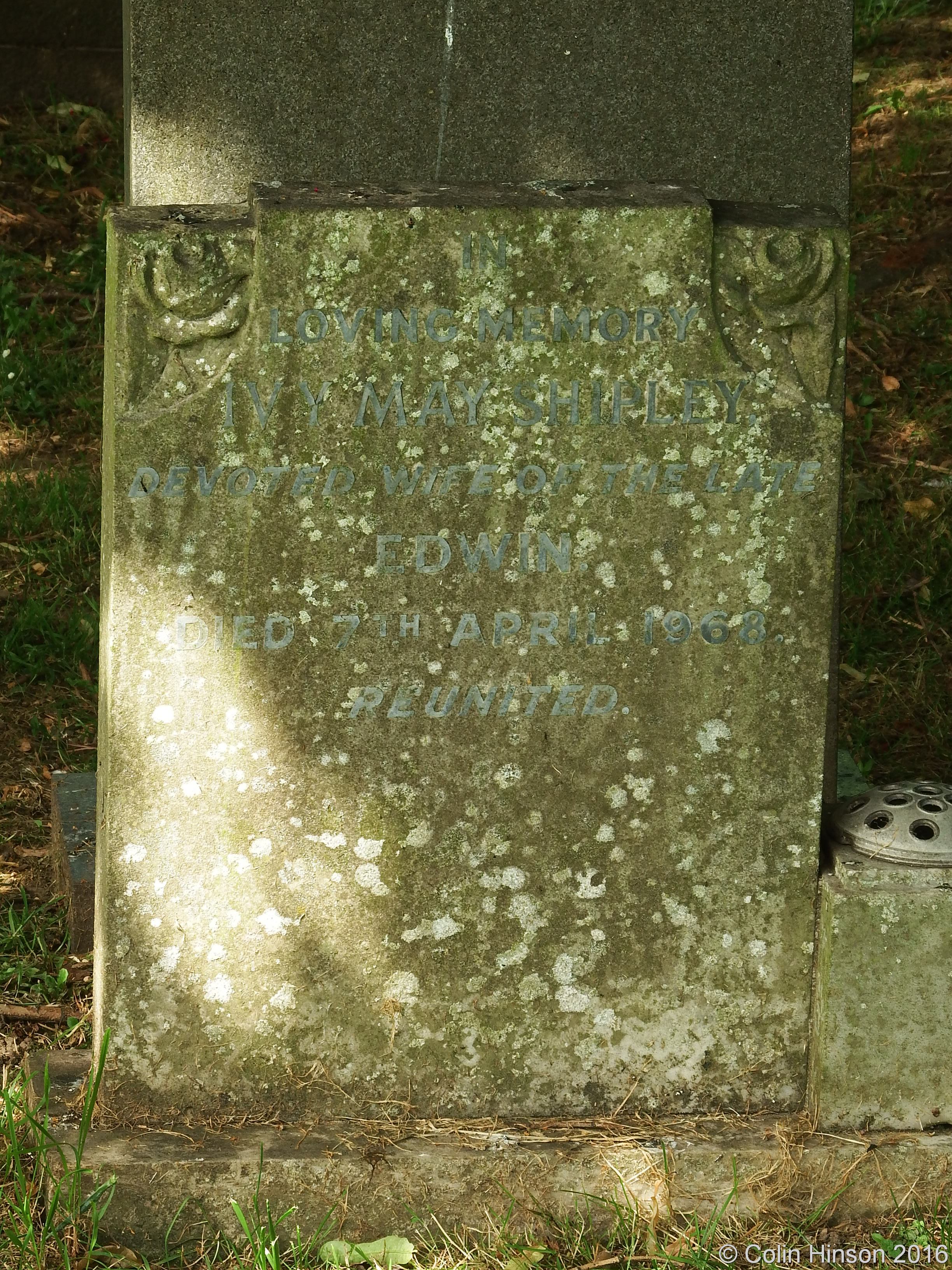 GENUKI: Driffield Cemetery gravestones etc., Yorkshire (East Riding)