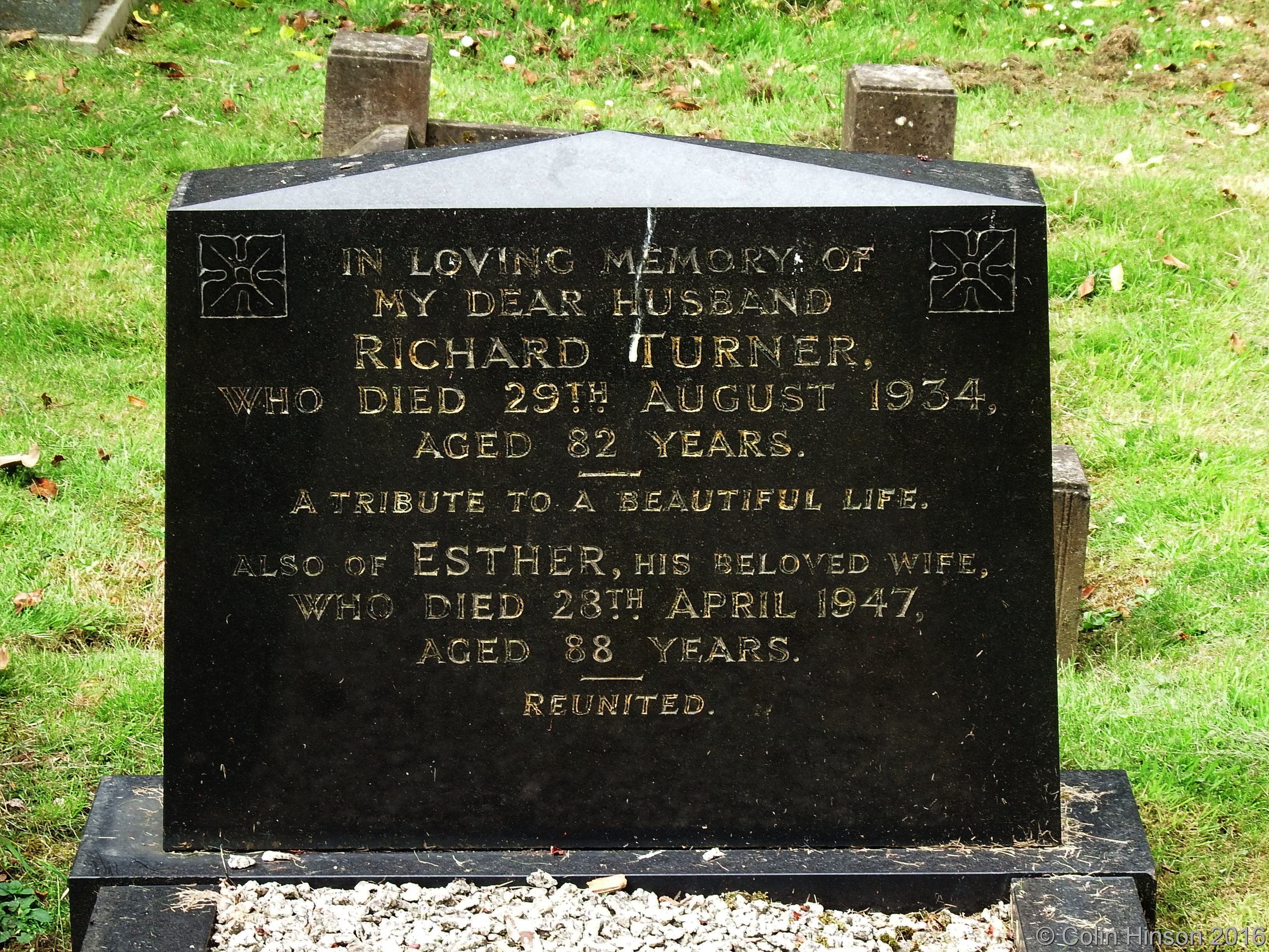GENUKI: Driffield Cemetery gravestones etc., Yorkshire (East Riding)