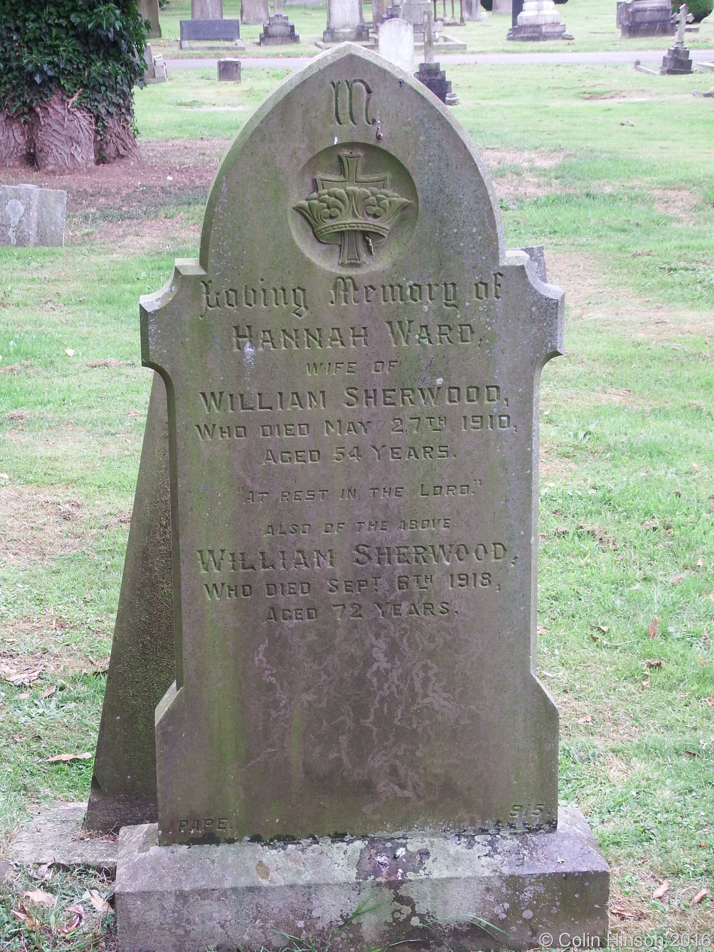 GENUKI: Driffield Cemetery gravestones etc., Yorkshire (East Riding)