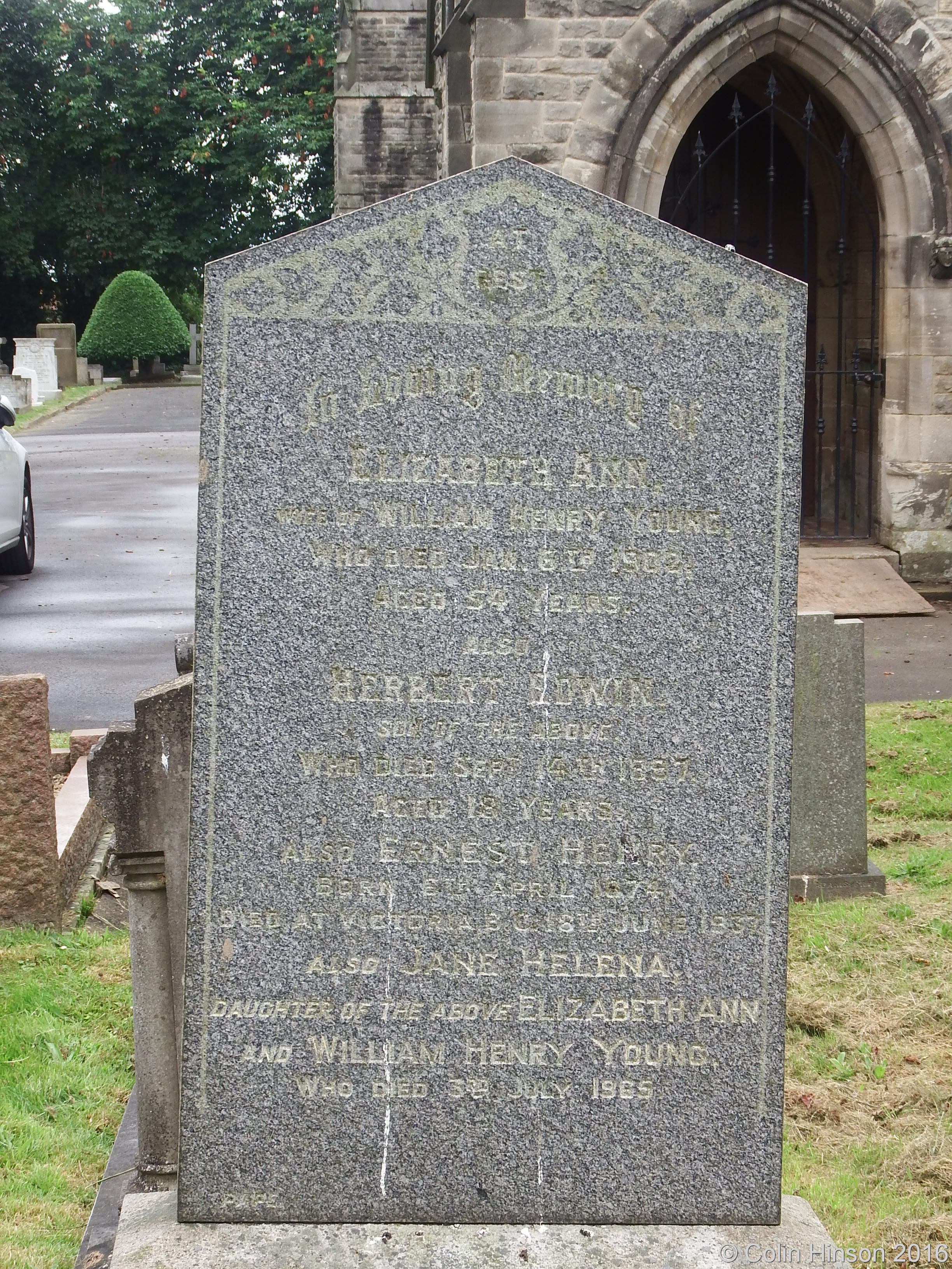 GENUKI: Driffield Cemetery gravestones etc., Yorkshire (East Riding)