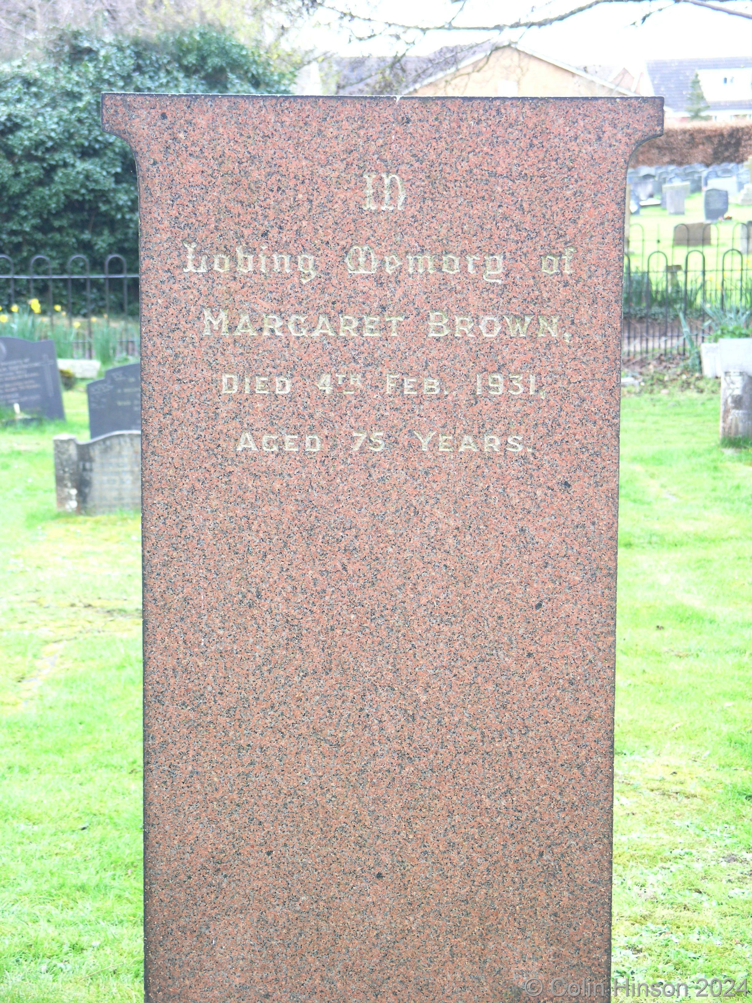 GENUKI: Elloughton Churchyard gravestones etc., Yorkshire (East Riding)