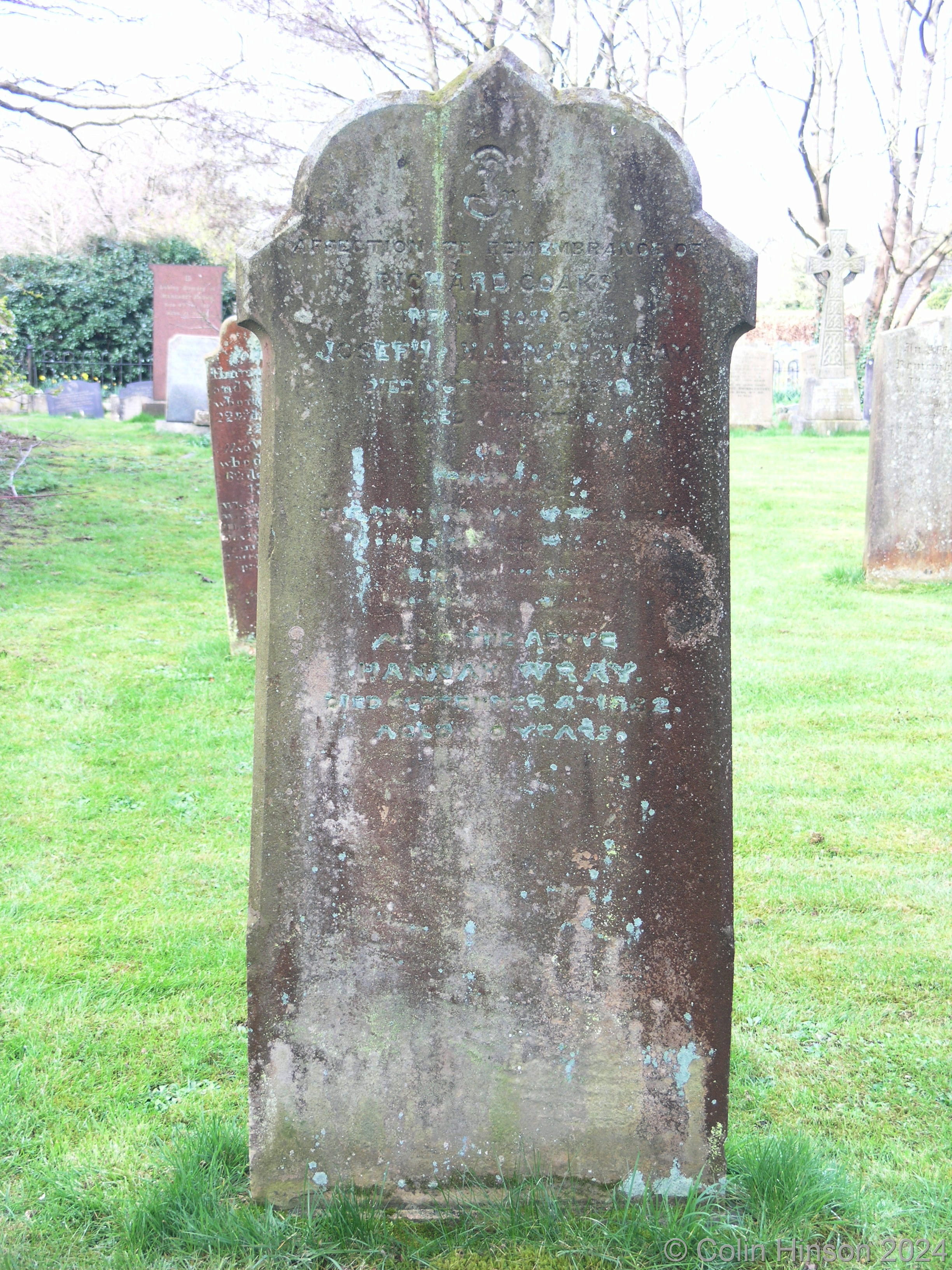 GENUKI: Elloughton Churchyard gravestones etc., Yorkshire (East Riding)