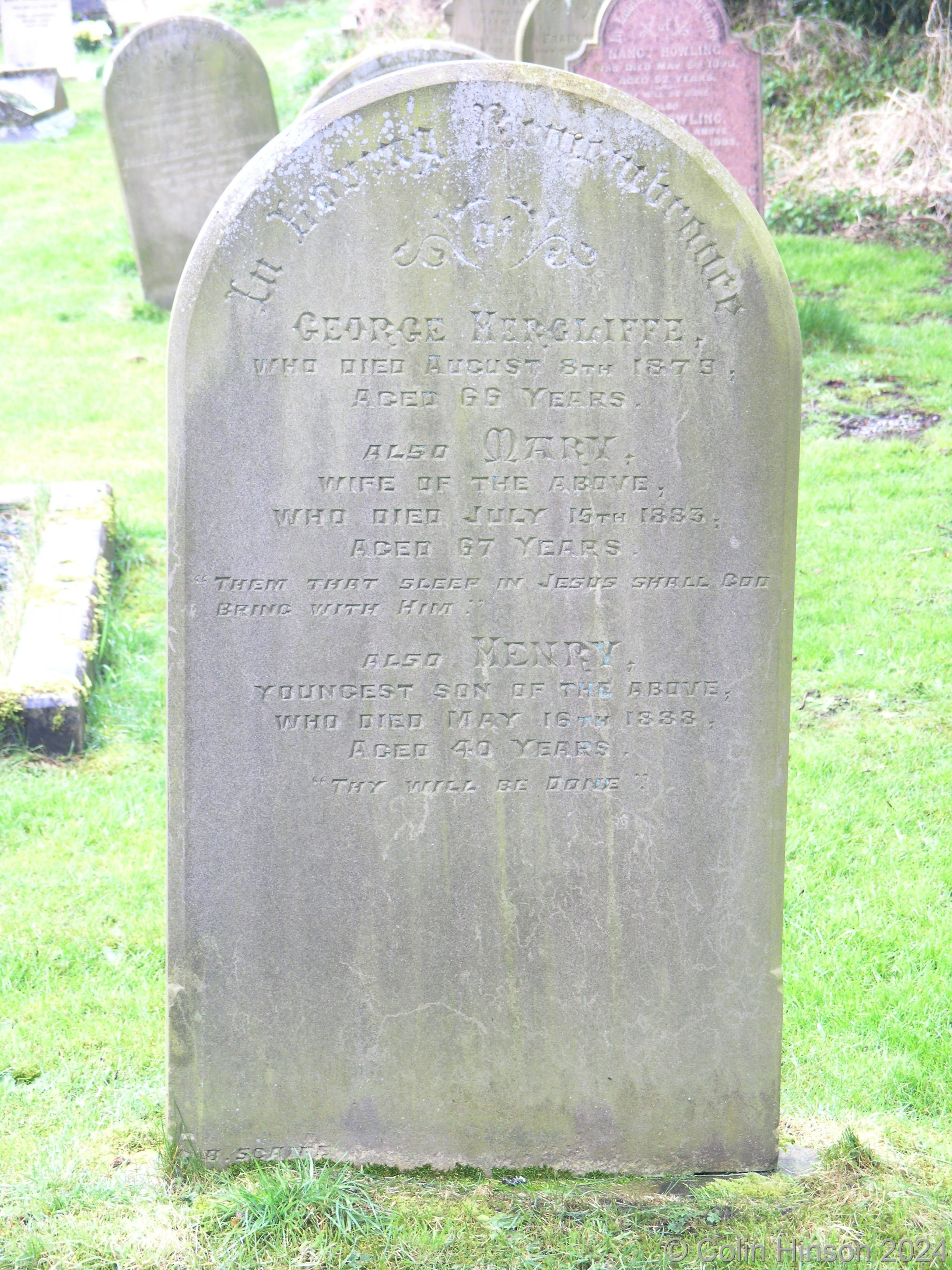 GENUKI: Elloughton Churchyard gravestones etc., Yorkshire (East Riding)