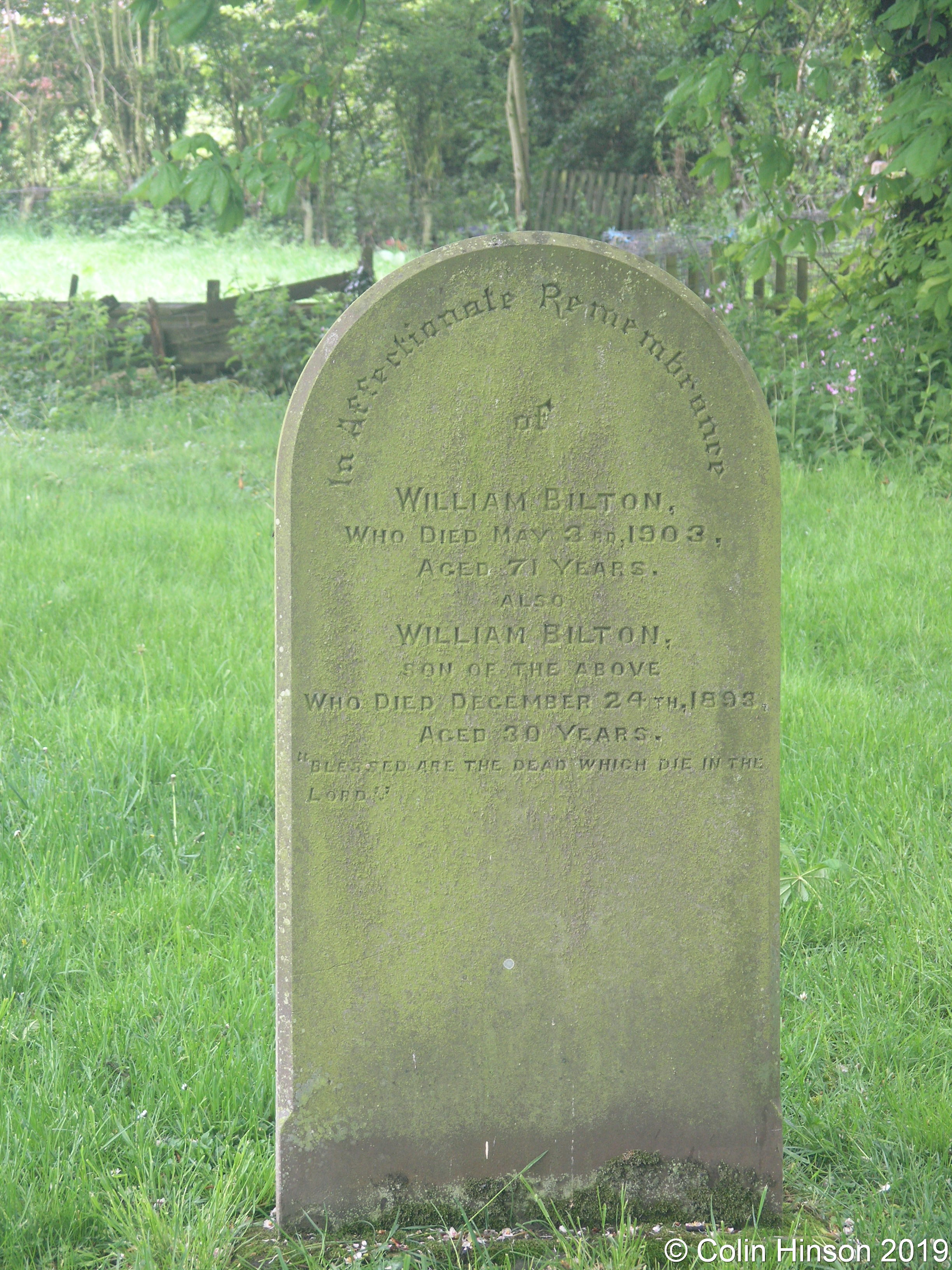 GENUKI: Elstronwick Churchyard gravestones etc., Yorkshire (East Riding)