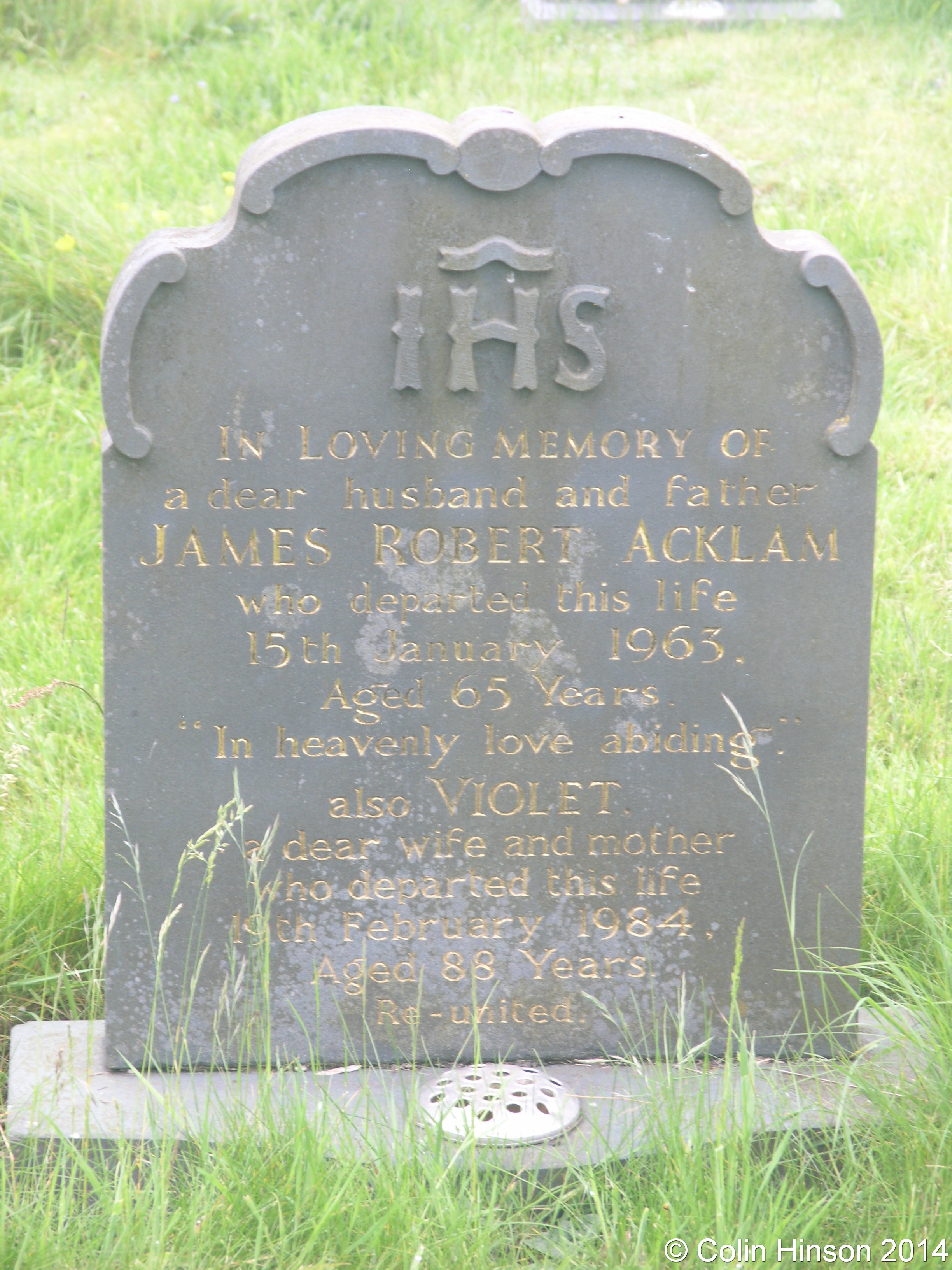 GENUKI: Fridaythorpe Churchyard gravestones etc., Yorkshire (East Riding)