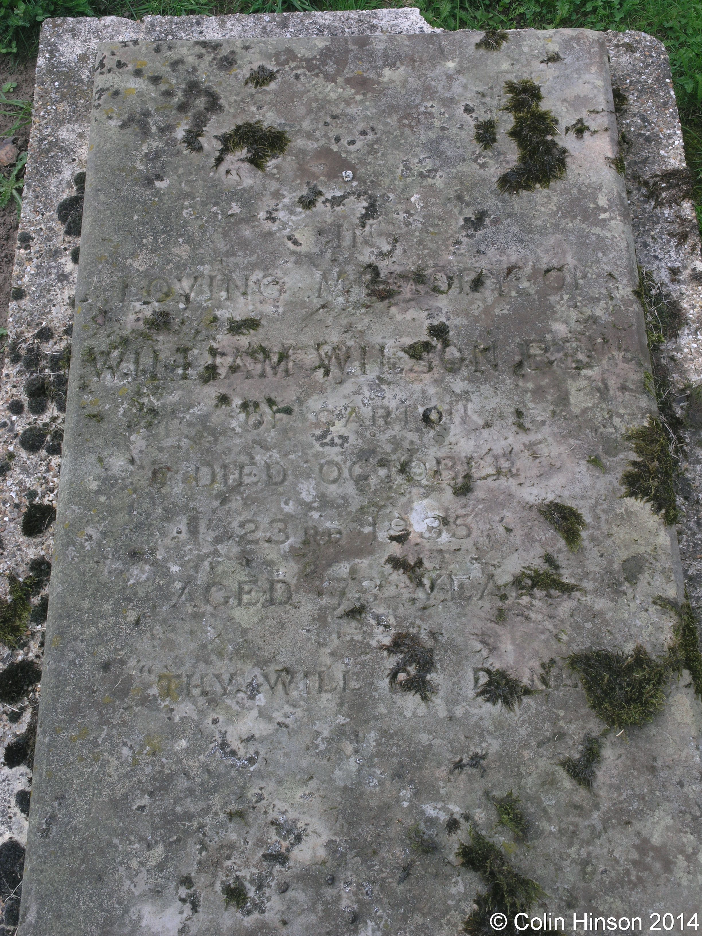 GENUKI: Garton Churchyard gravestones etc., Yorkshire (East Riding)