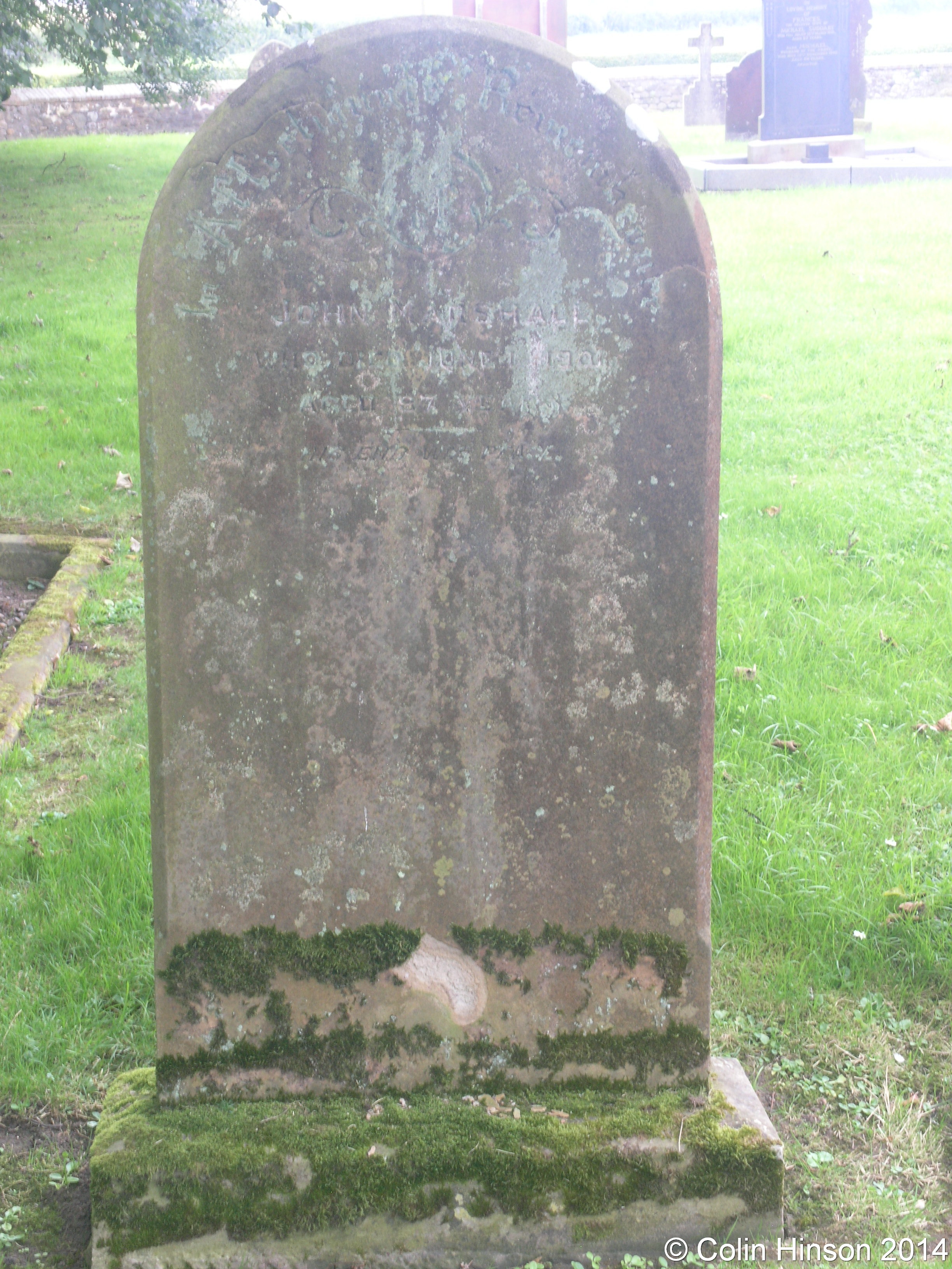 GENUKI: Garton Churchyard gravestones etc., Yorkshire (East Riding)