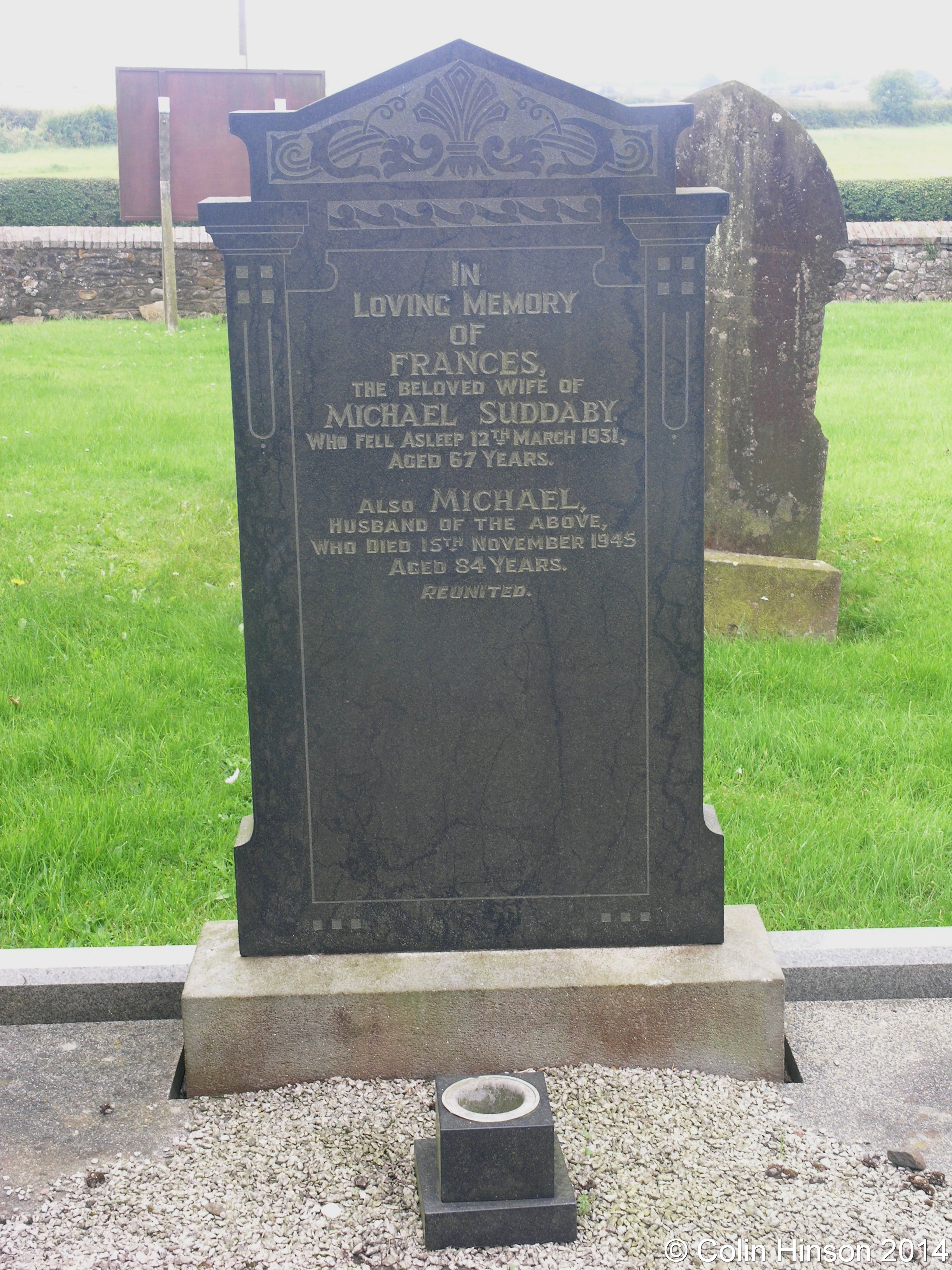 GENUKI: Garton Churchyard gravestones etc., Yorkshire (East Riding)