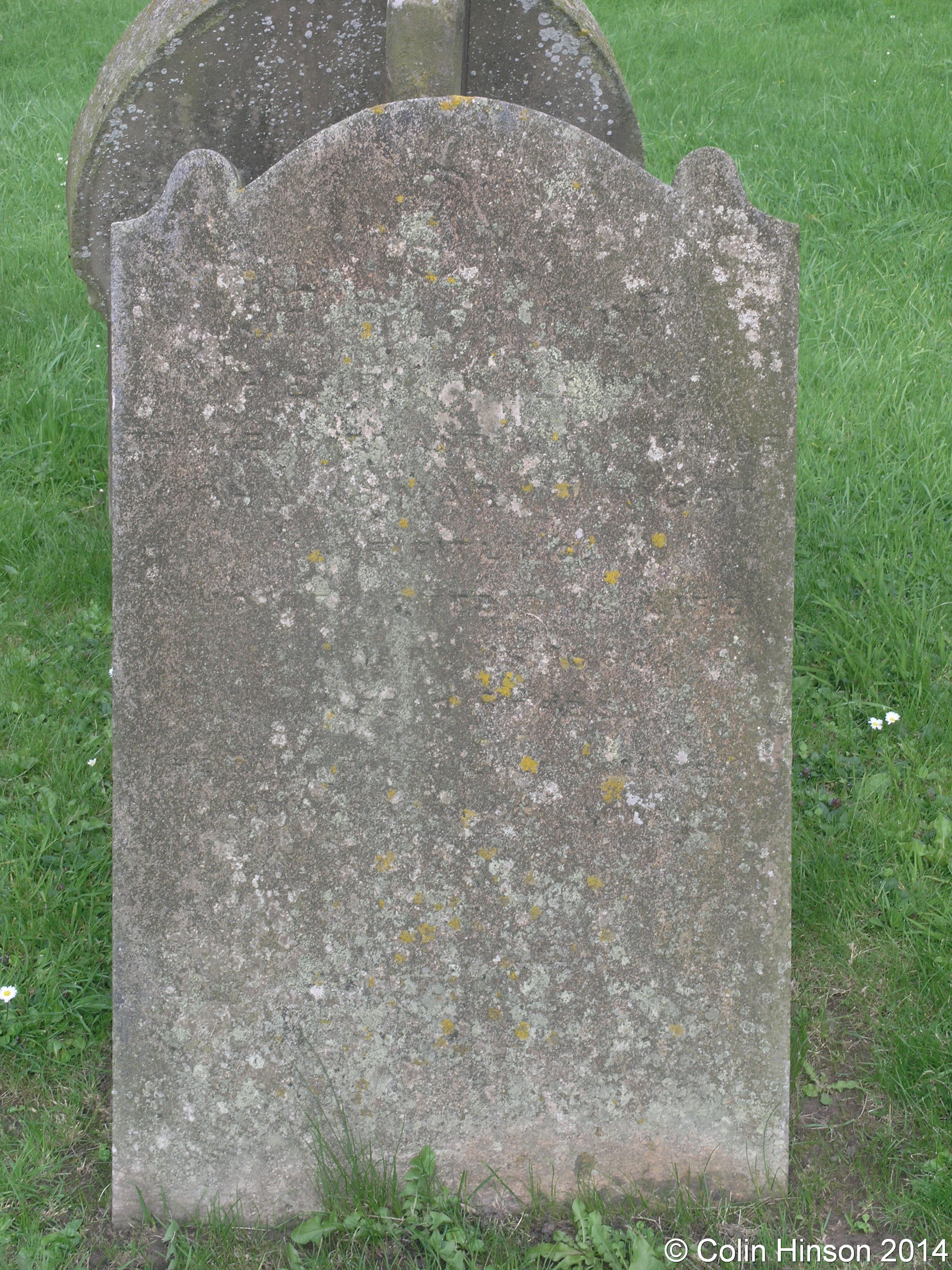 GENUKI: Garton Churchyard gravestones etc., Yorkshire (East Riding)