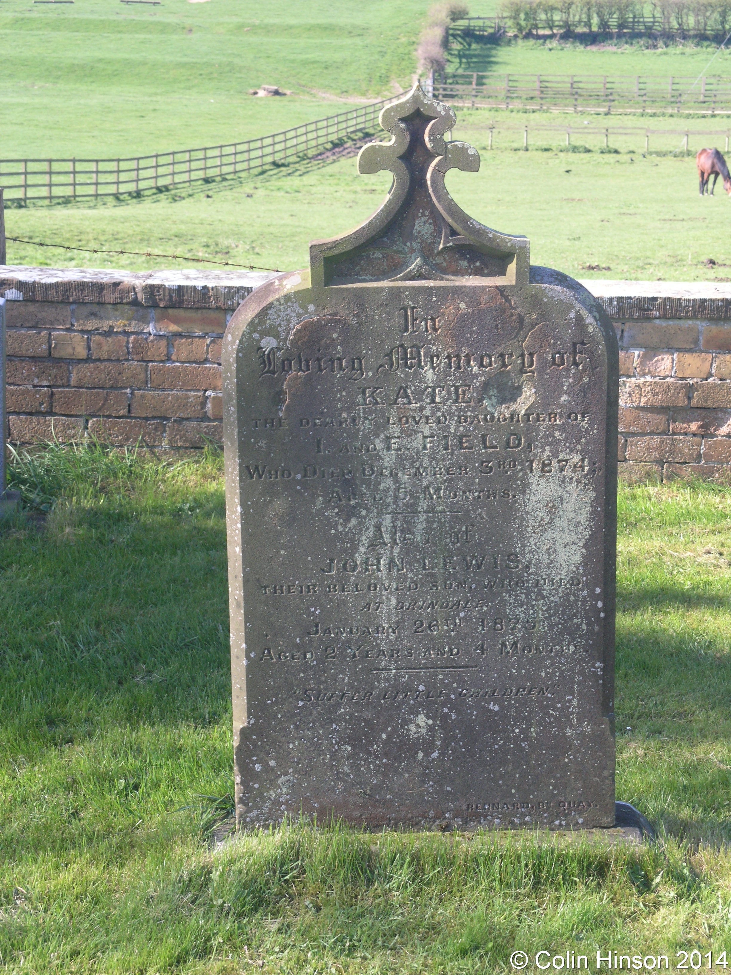 GENUKI: Grindale Churchyard gravestones etc., Yorkshire (East Riding)