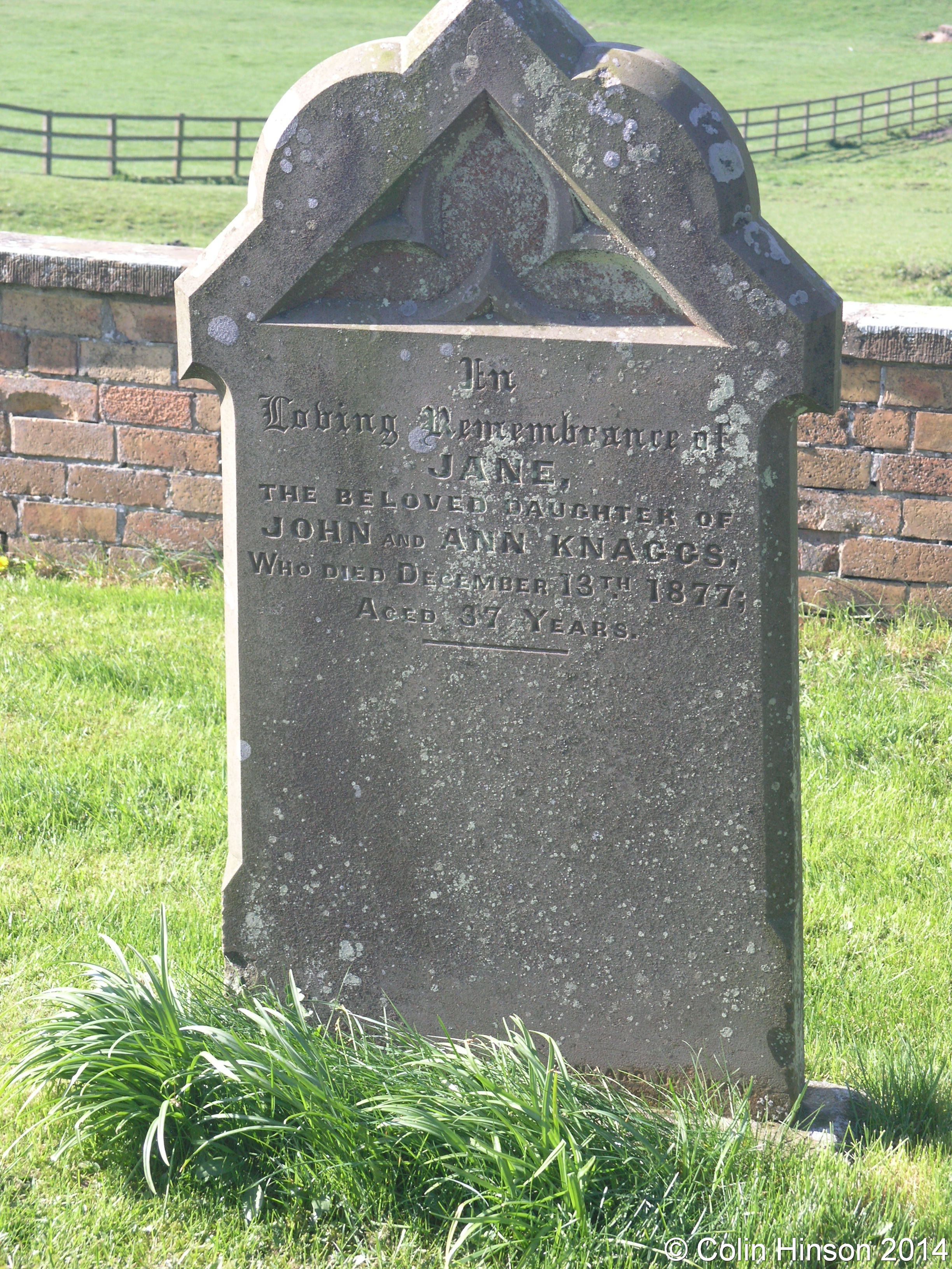 GENUKI: Grindale Churchyard gravestones etc., Yorkshire (East Riding)