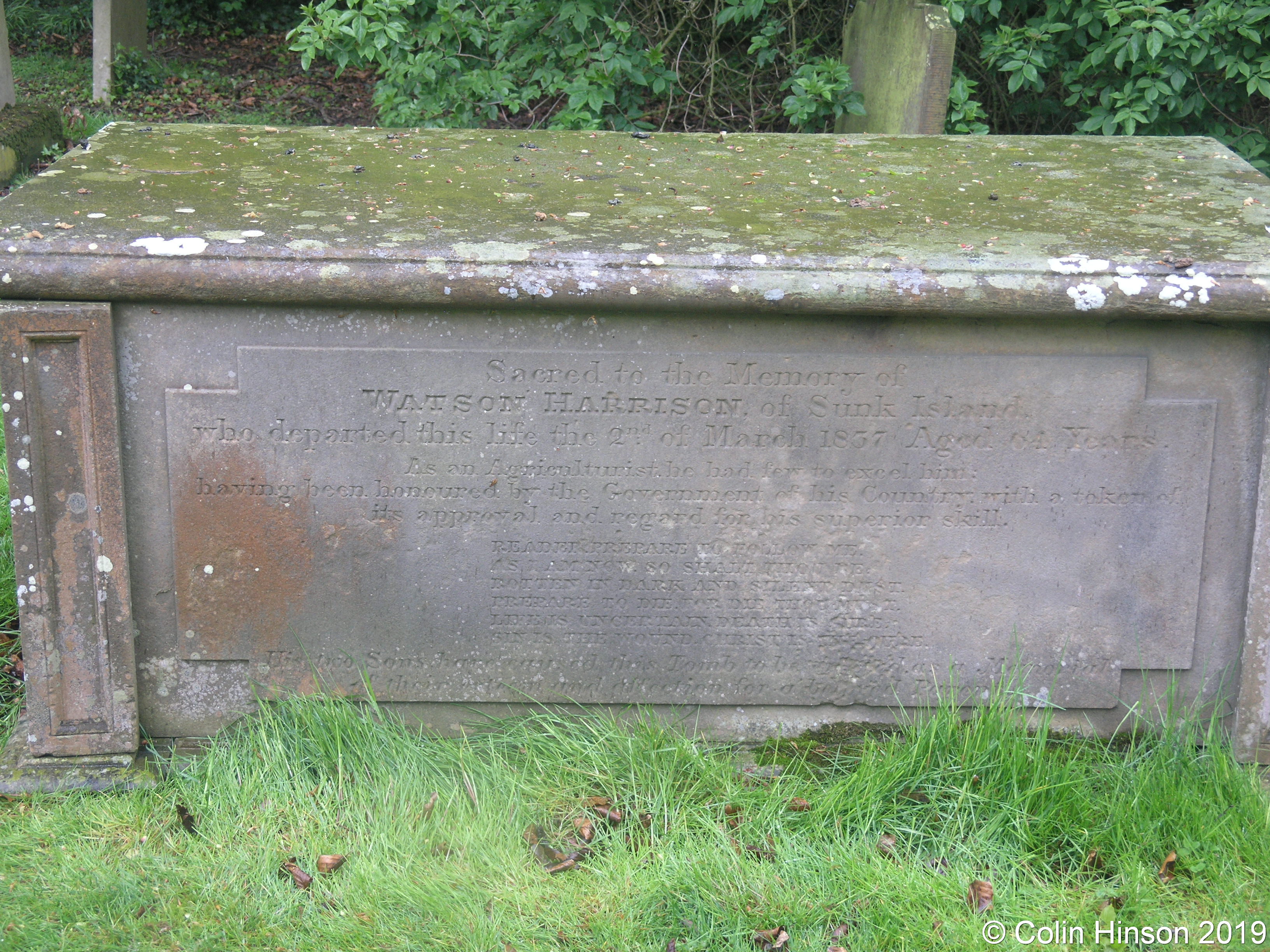 GENUKI: Halsham Churchyard gravestones etc., Yorkshire (East Riding)