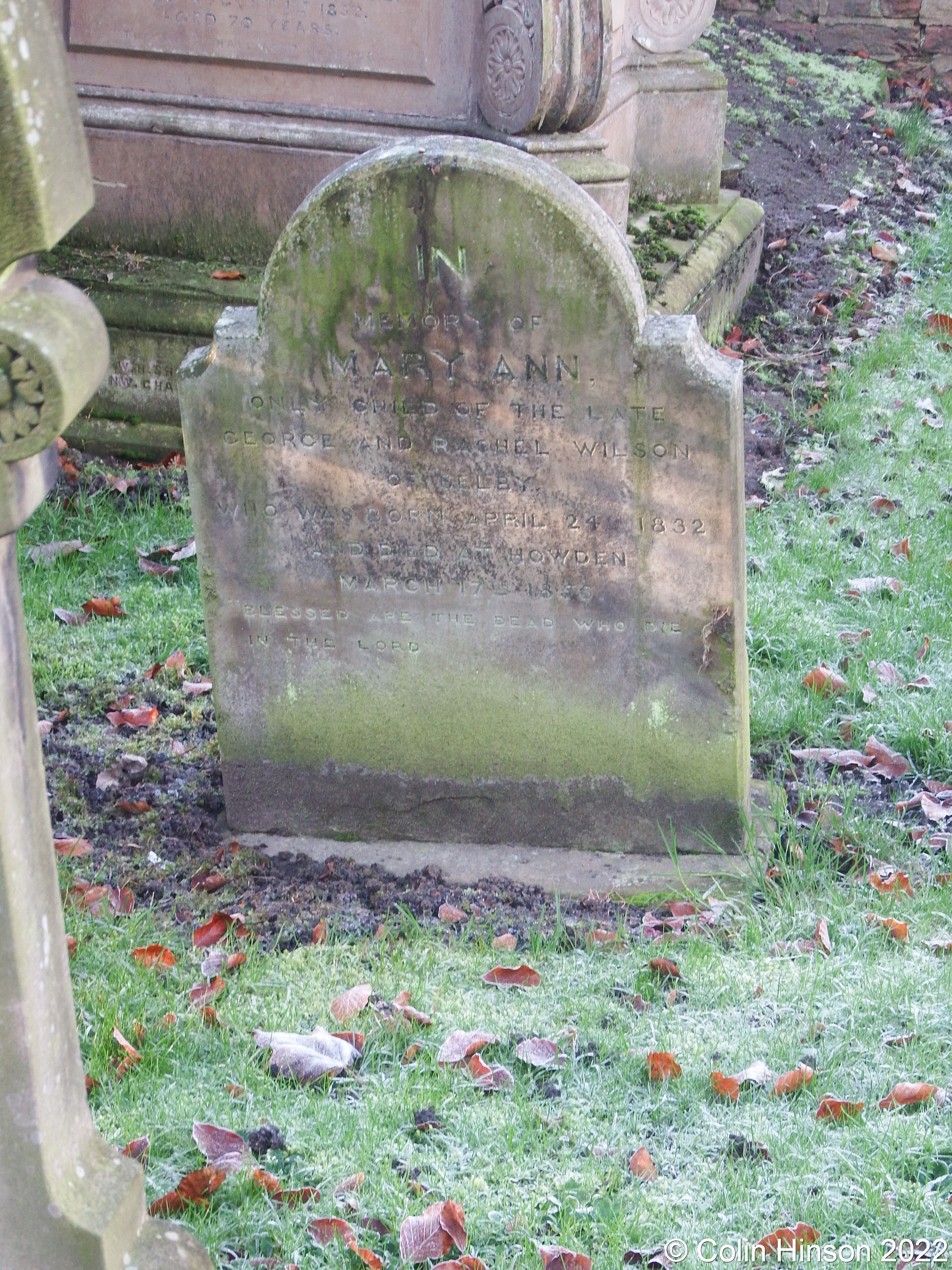 GENUKI: Howden Churchyard gravestones etc., Yorkshire (East Riding)
