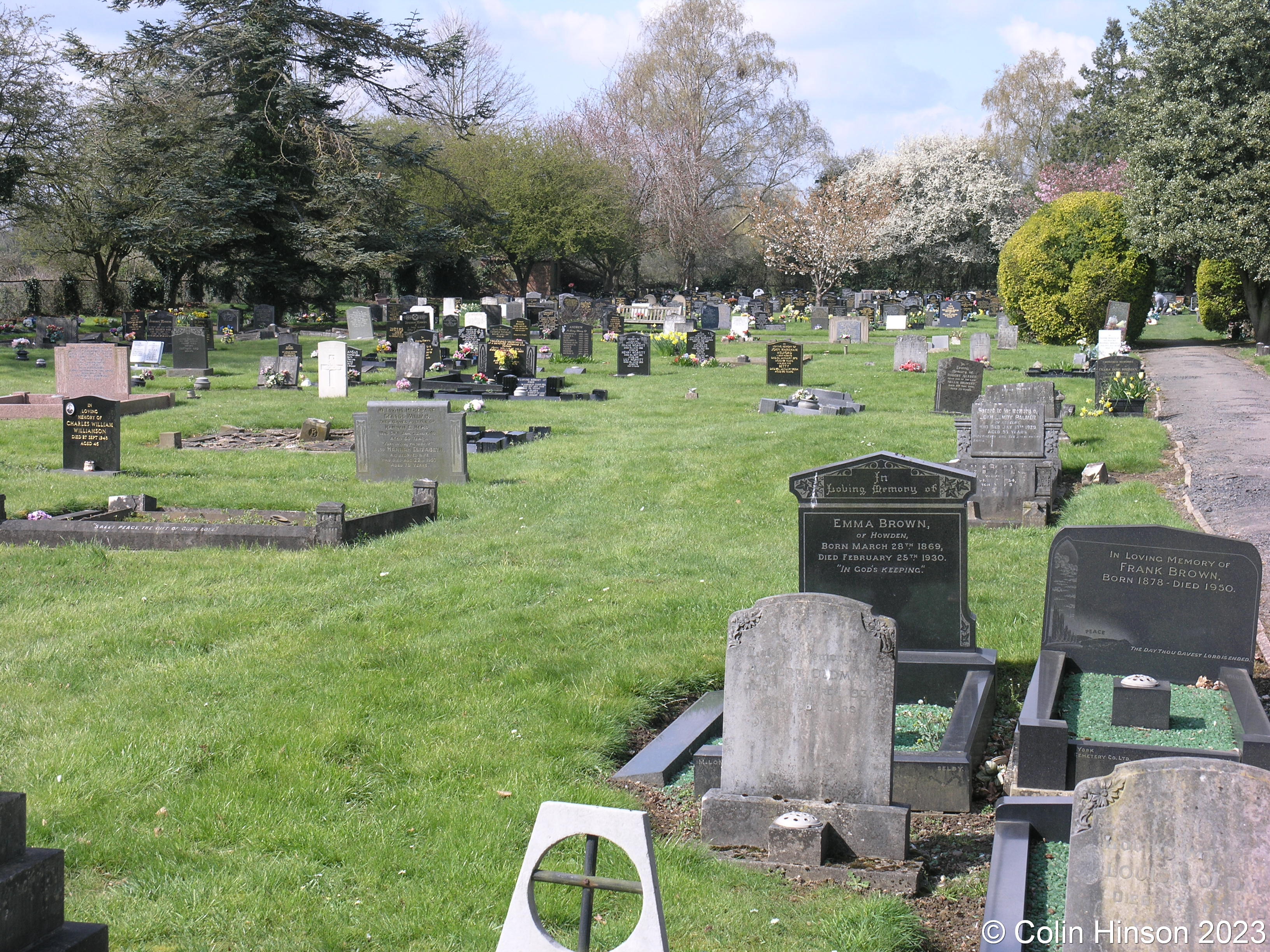 GENUKI: Howden Cemetery gravestones, Yorkshire (East Riding)