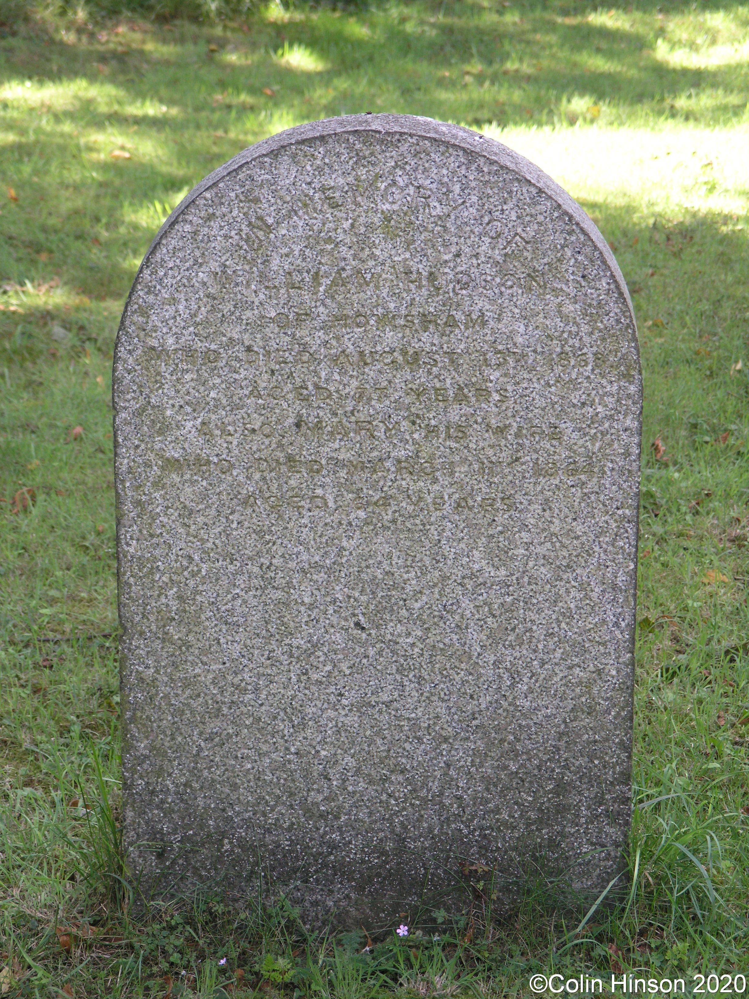 GENUKI: Howsham Graveyard gravestones etc., Yorkshire (East Riding)