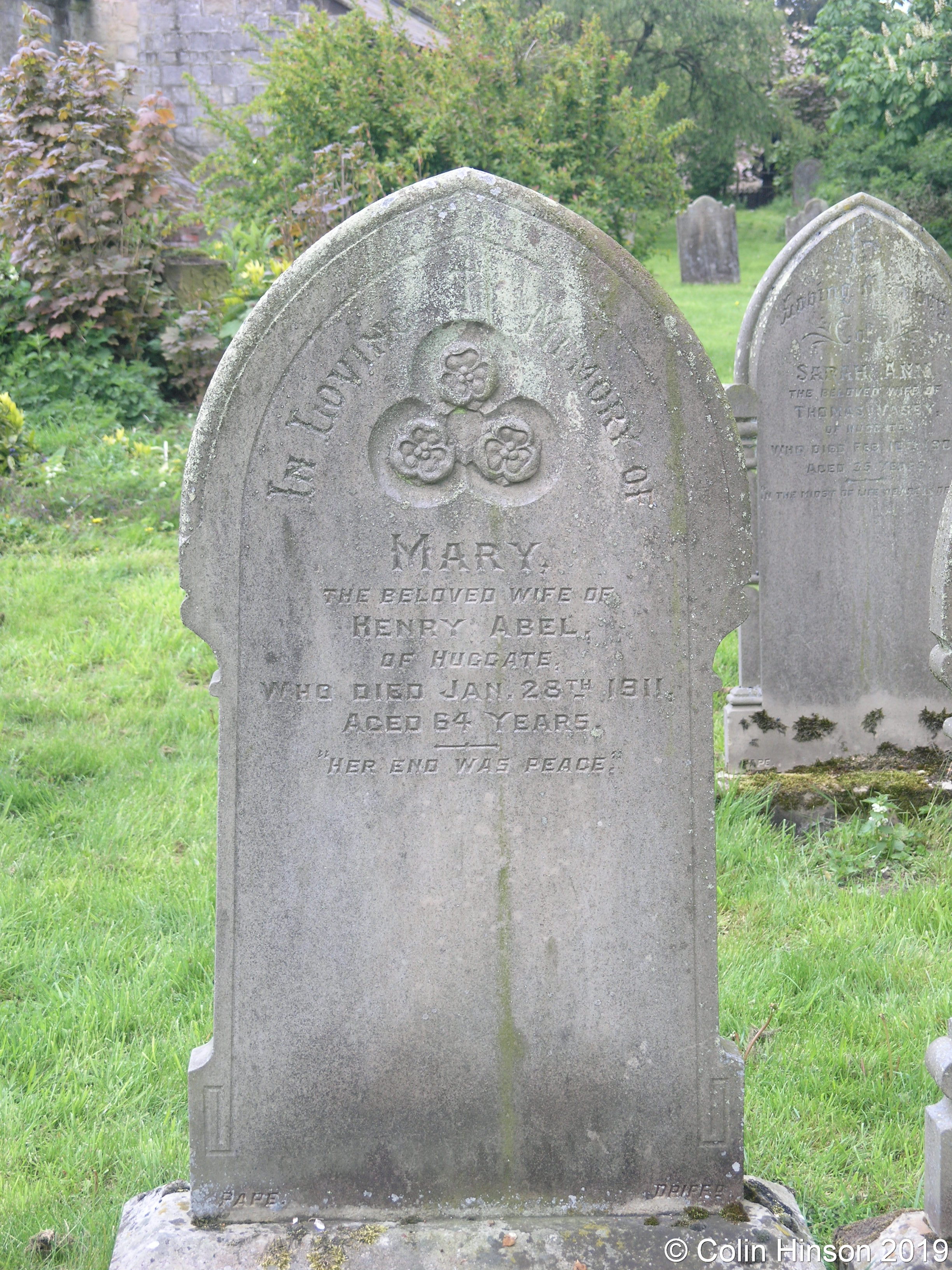 GENUKI: Huggate Churchyard gravestones etc., Yorkshire (East Riding)