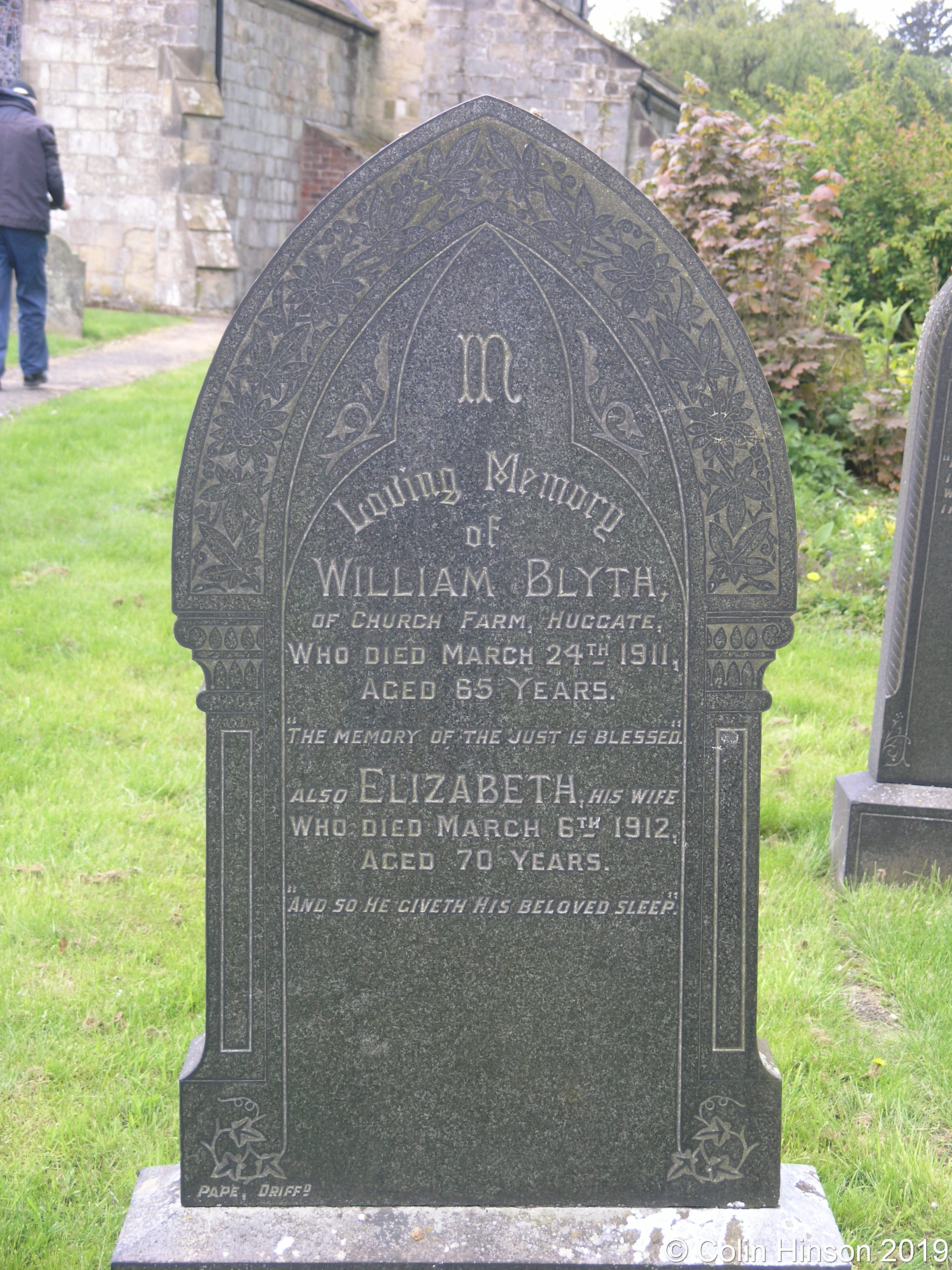 GENUKI: Huggate Churchyard gravestones etc., Yorkshire (East Riding)