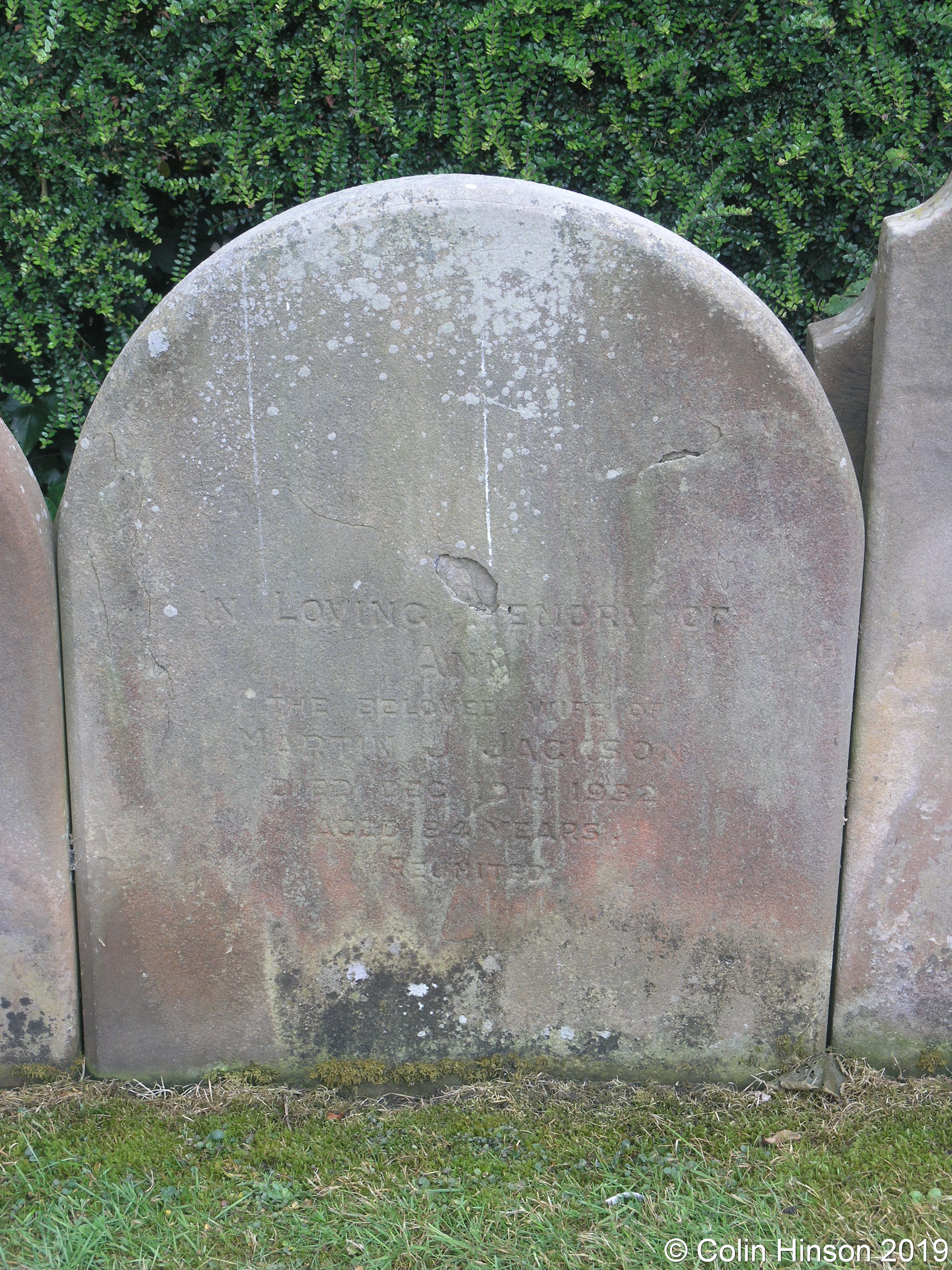GENUKI: Keyingham Churchyard gravestones etc., Yorkshire (East Riding)
