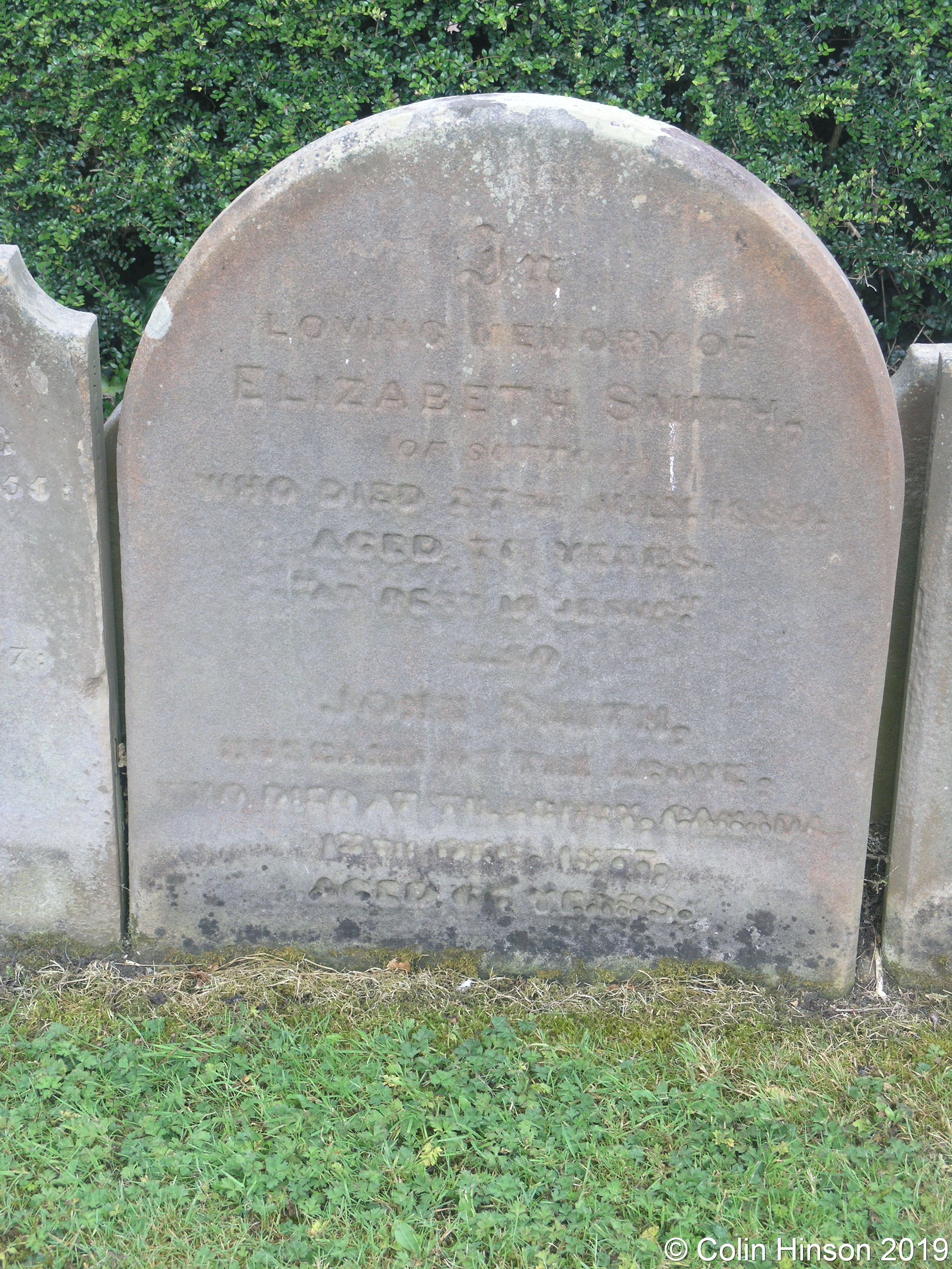GENUKI: Keyingham Churchyard gravestones etc., Yorkshire (East Riding)