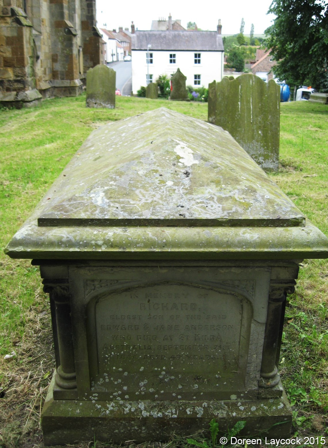 GENUKI: Kilham Churchyard gravestones etc., Yorkshire (East Riding)