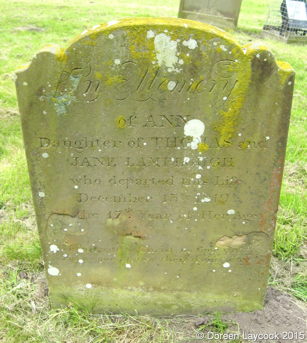 GENUKI: Kilham Churchyard gravestones etc., Yorkshire (East Riding)