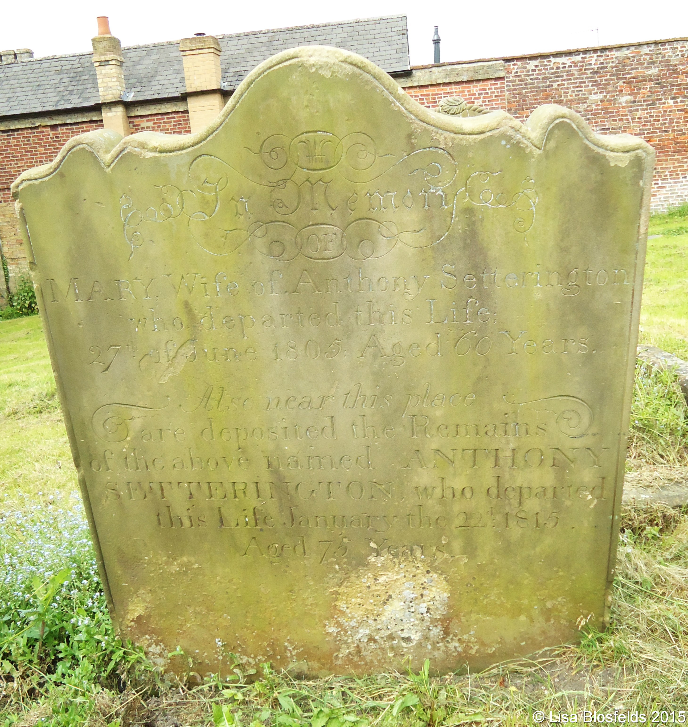 GENUKI: Kilham Churchyard gravestones etc., Yorkshire (East Riding)
