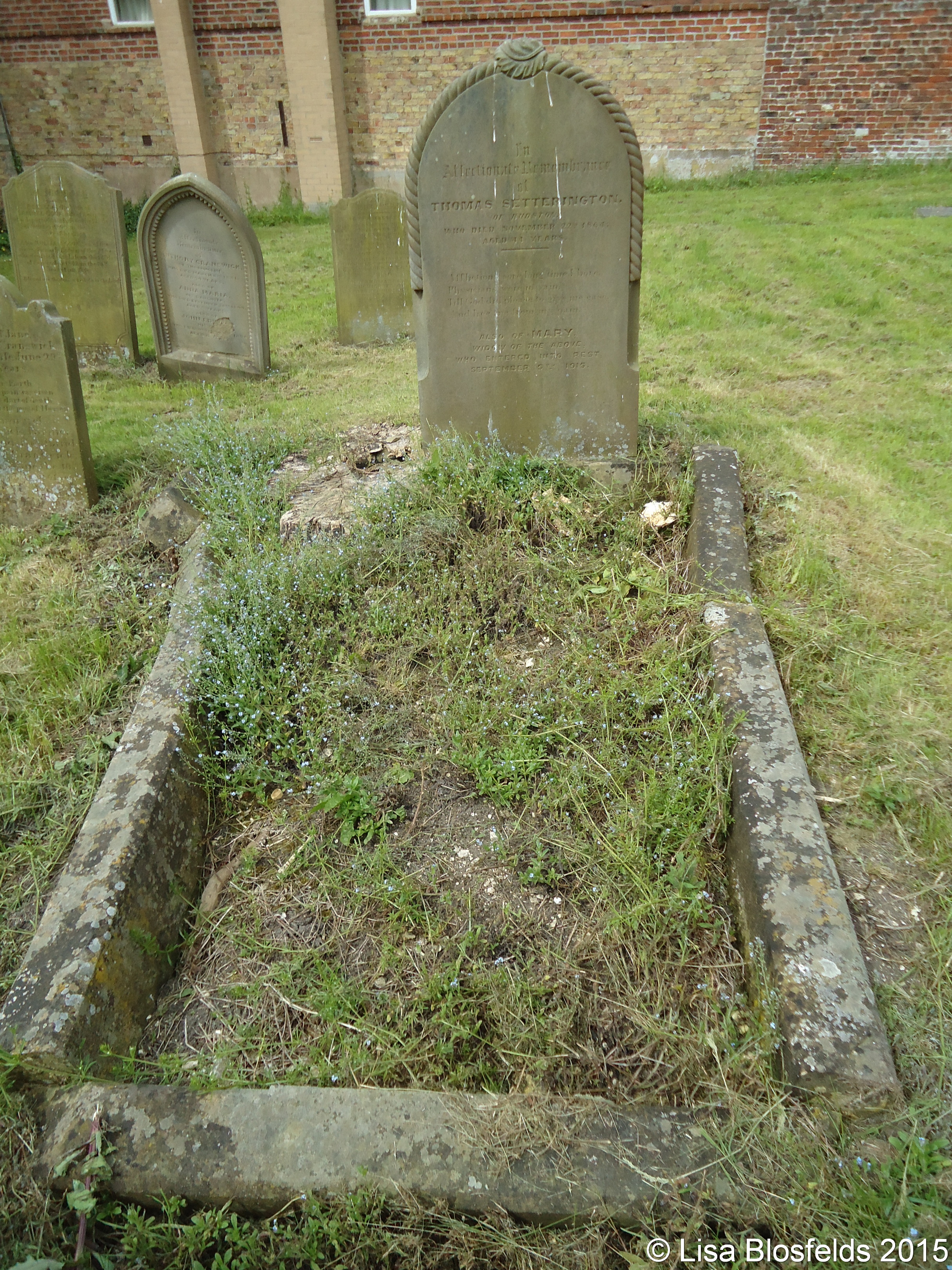 GENUKI: Kilham Churchyard gravestones etc., Yorkshire (East Riding)
