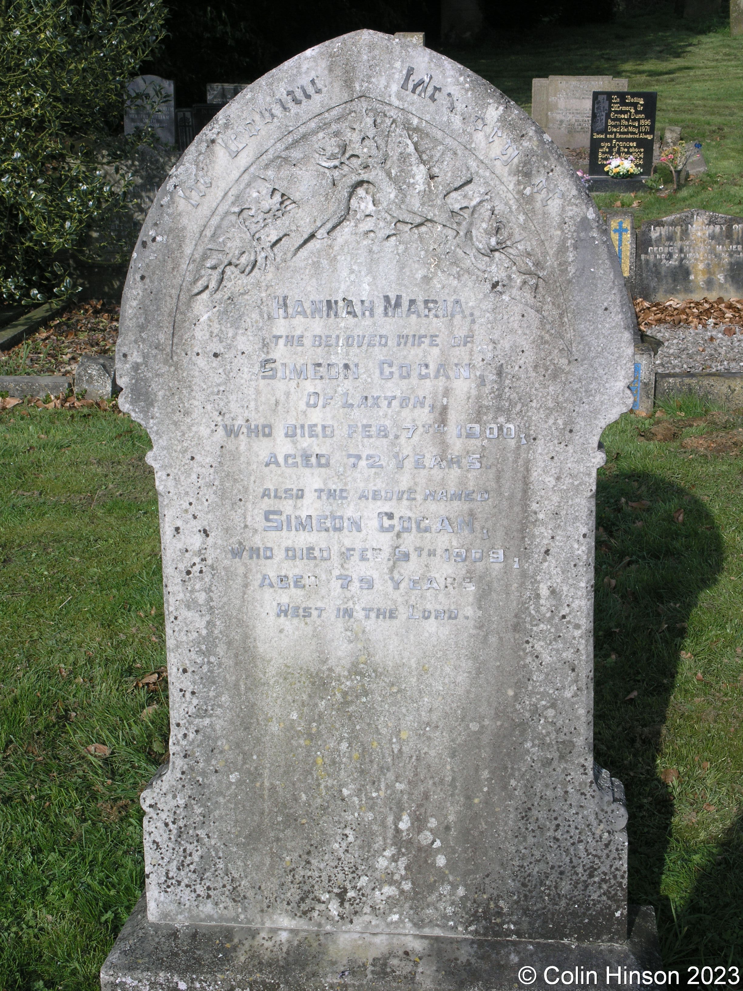 GENUKI: Laxton Churchyard gravestones., Yorkshire (East Riding)