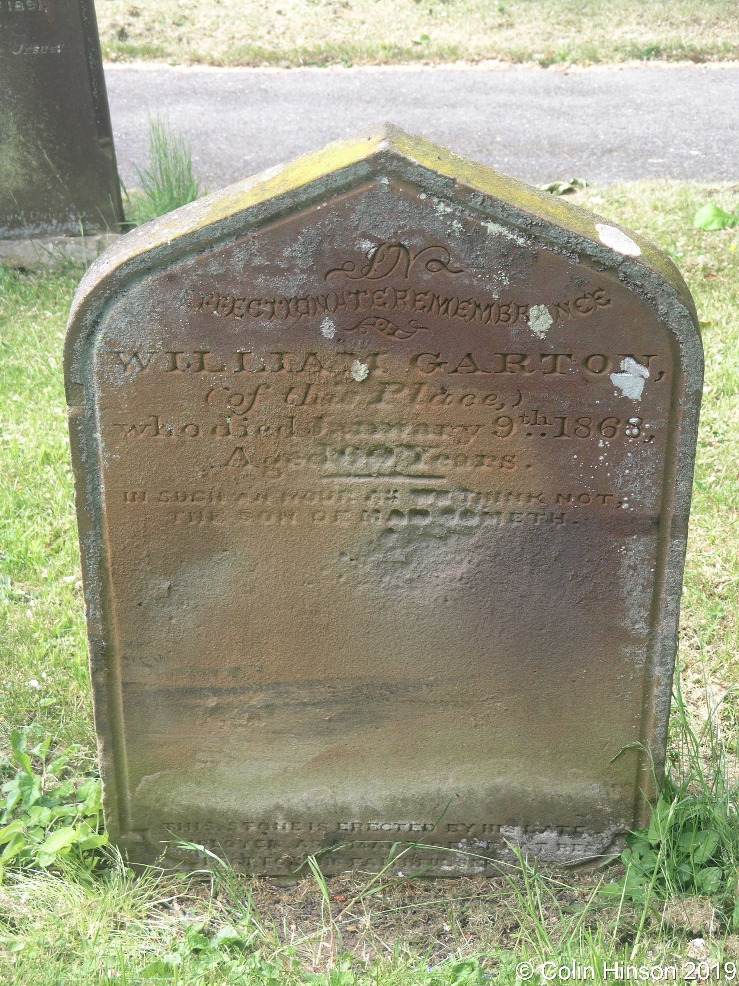 GENUKI: Little Driffield Churchyard gravestones etc., Yorkshire (East ...