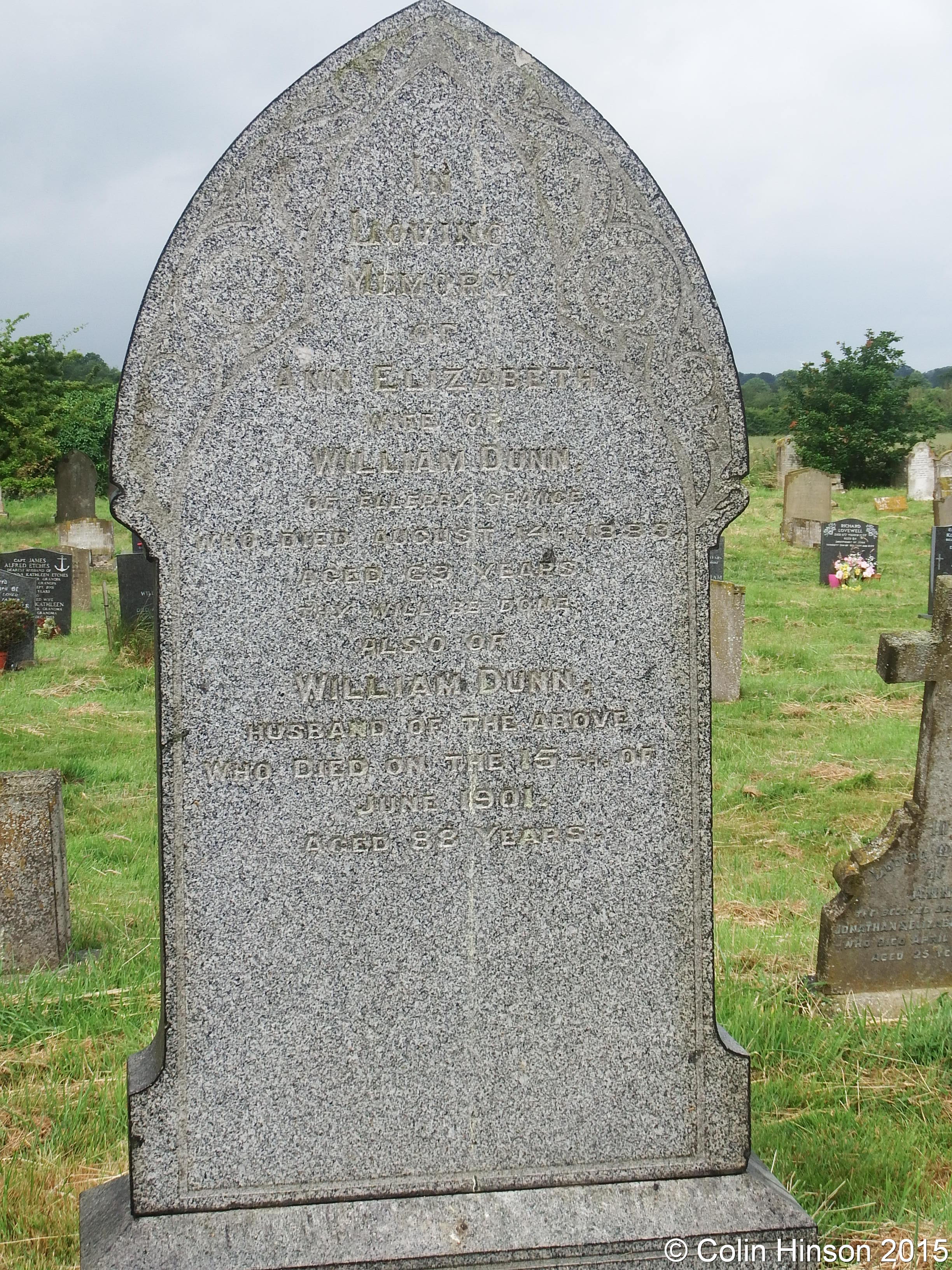 GENUKI: Long Riston Churchyard gravestones etc., Yorkshire (East Riding)