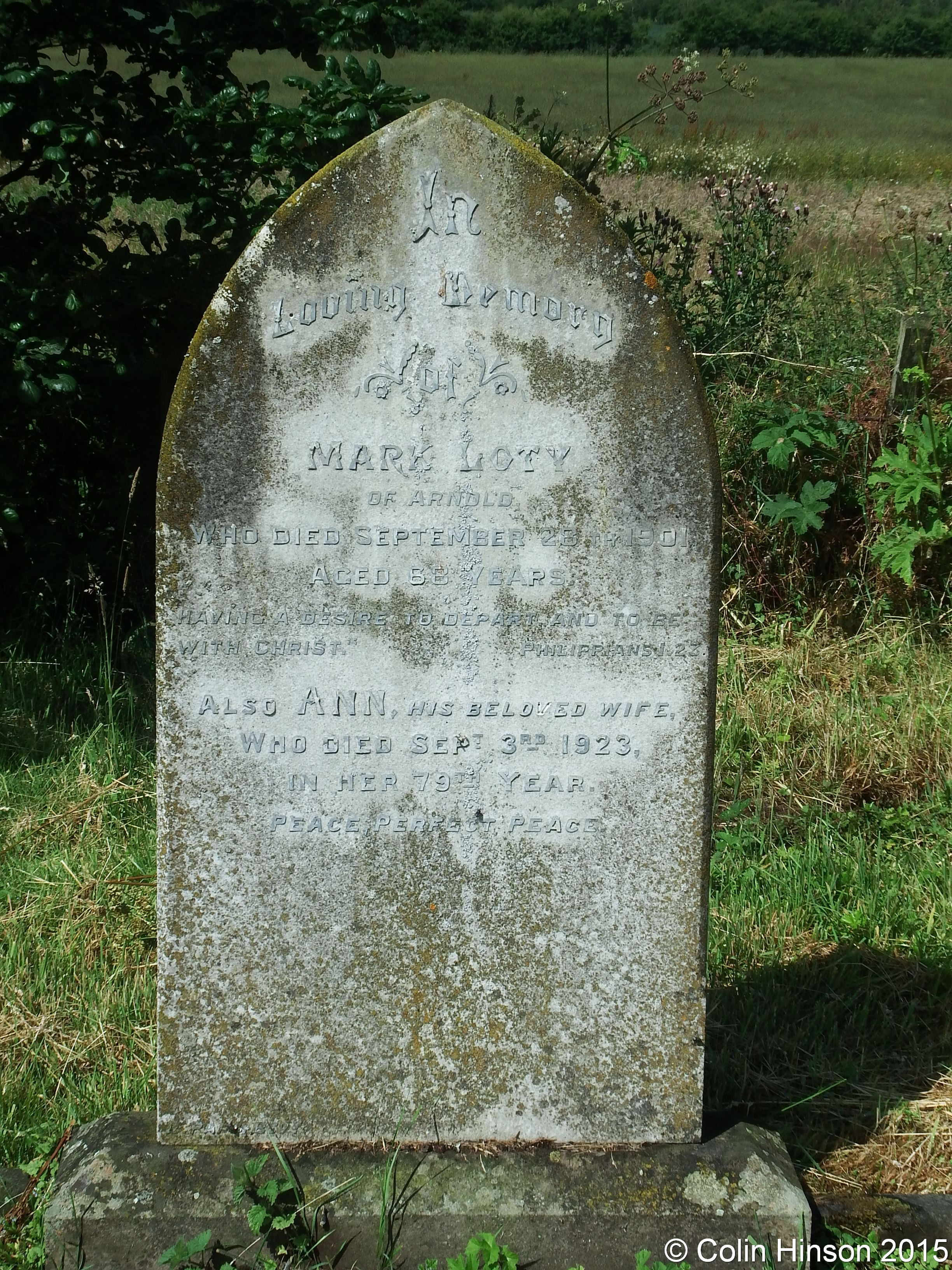 GENUKI: Long Riston Churchyard gravestones etc., Yorkshire (East Riding)